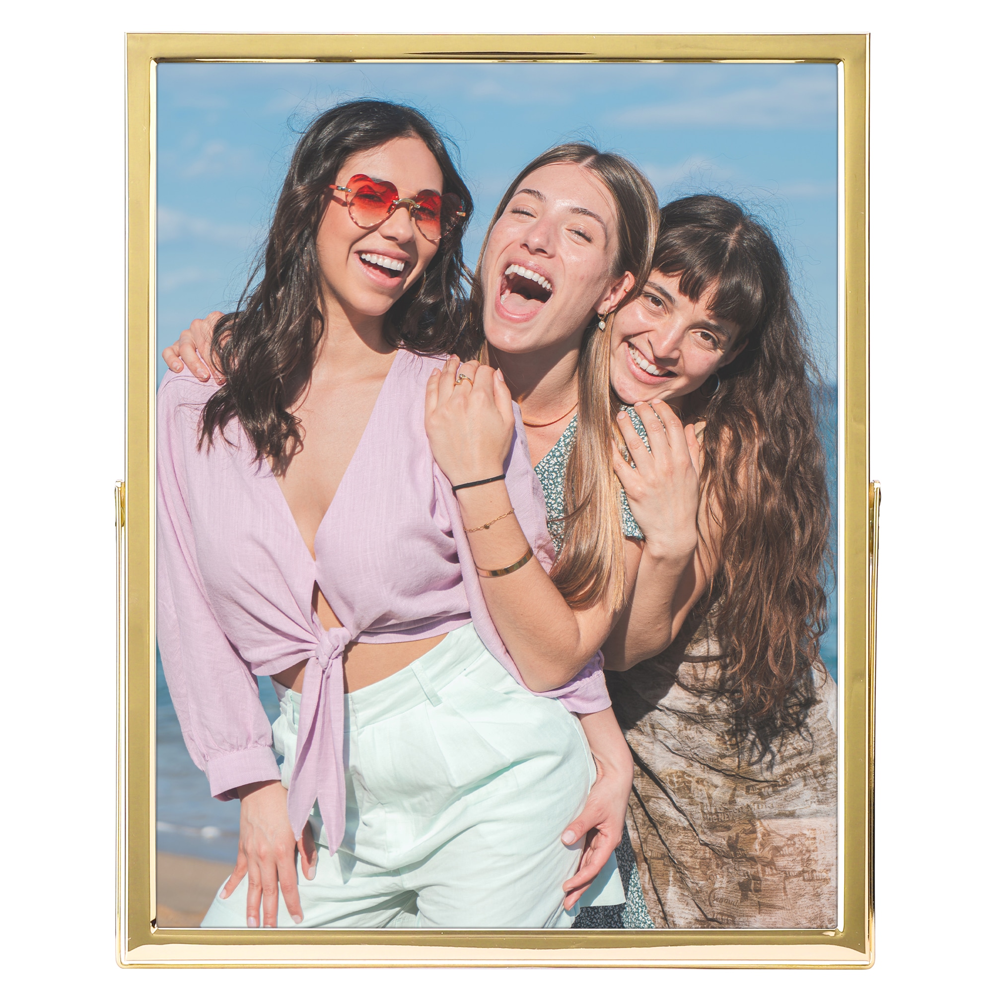 Unique Bargains Polished Metal Glass Picture Frame for Photo and Poster ...