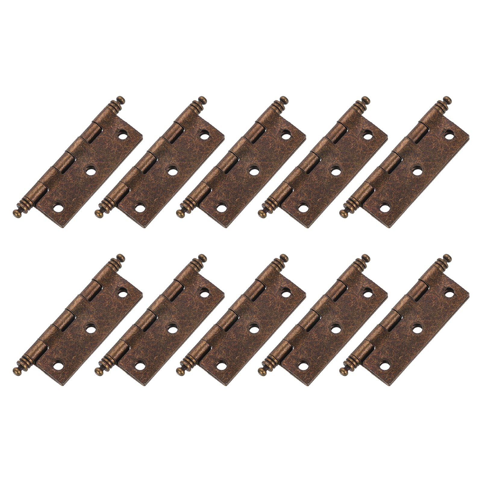Unique Bargains 10 Pcs Metal Non-Mortise Hinges Cabinet Door Hinges for ...