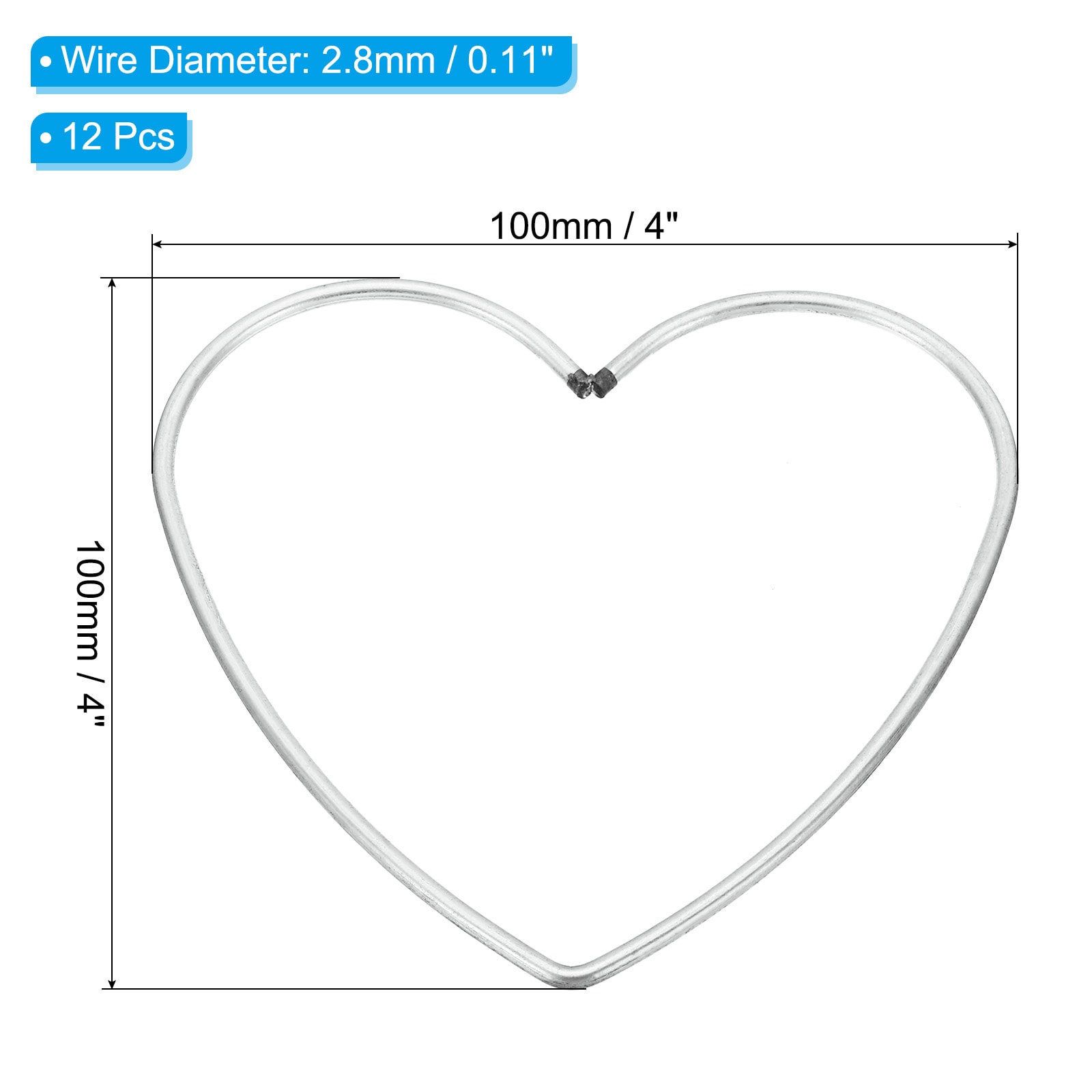 PATIKIL 4inch Dream Catcher Rings 12pcs Metal Heart Shape Macrame ...