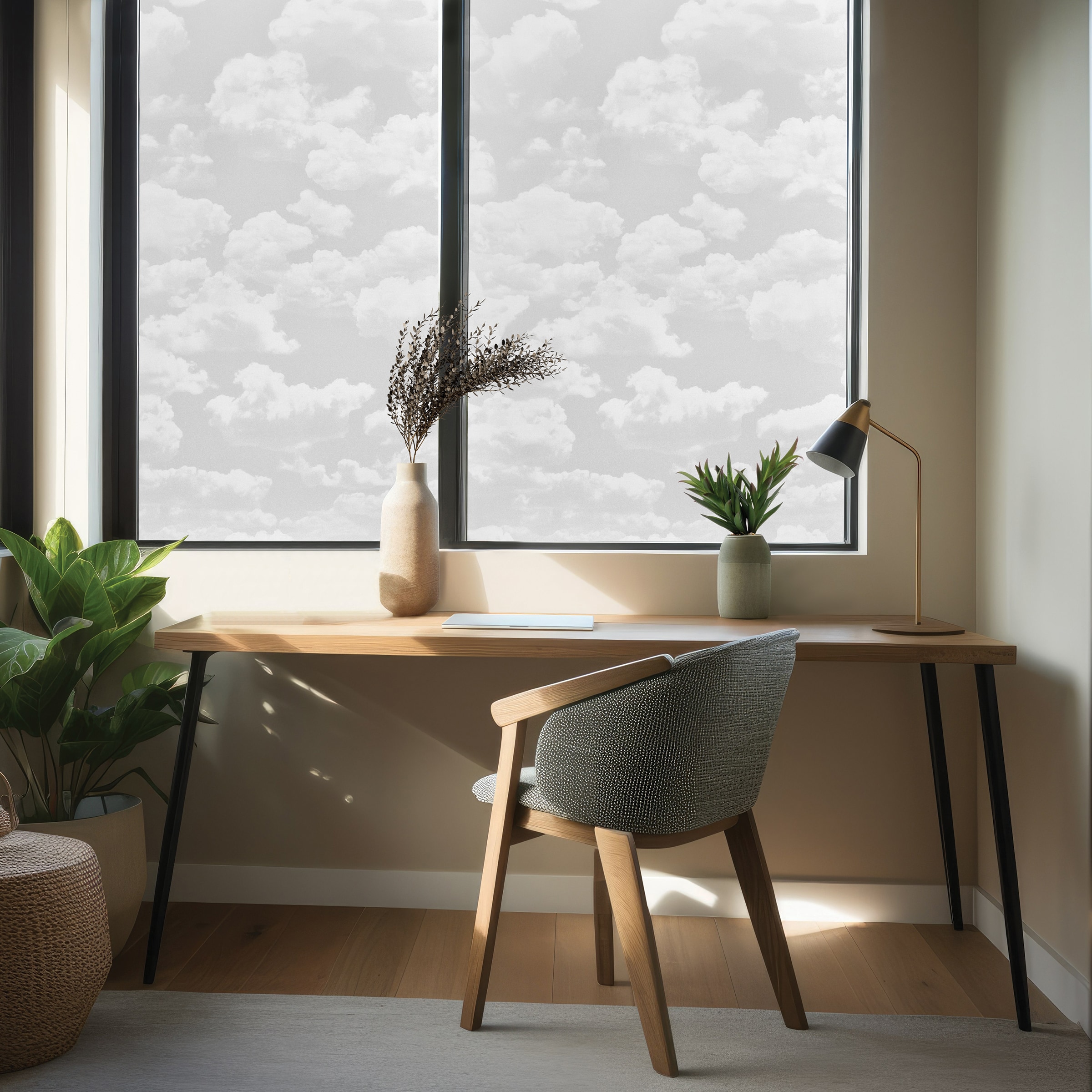 Artscape Clouds 24-in x 36-in Decorative Privacy-control Window Film in ...