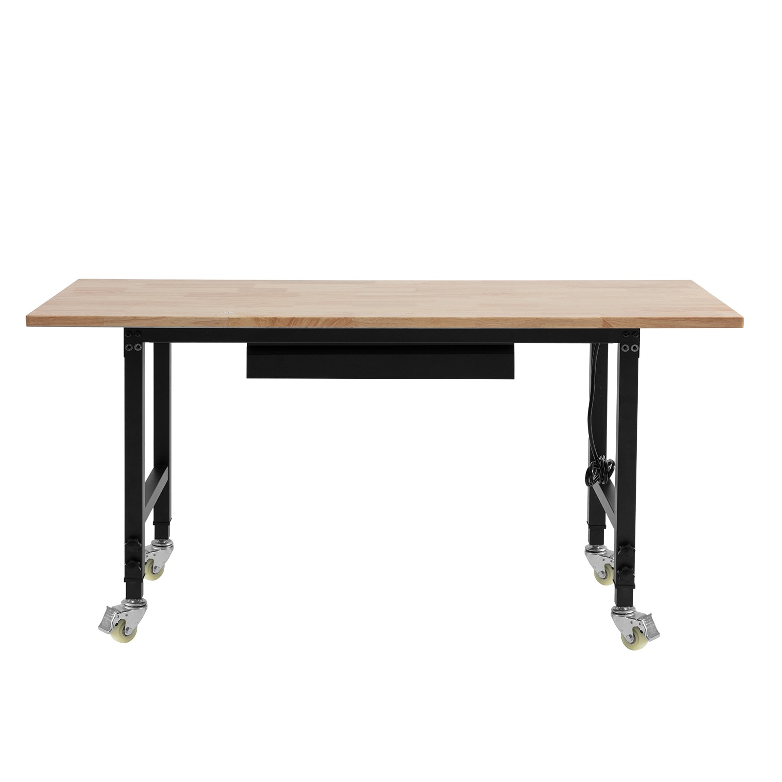 VEVOR Adjustable Workbench on Wheels 2000 lbs Capacity 60 x 24 Inch Oak ...