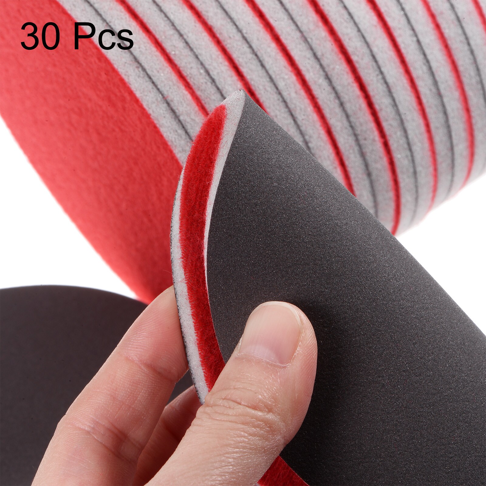Unique Bargains 30pcs 2000 Grit Sanding Sponge 6 Inch Hook and Loop ...