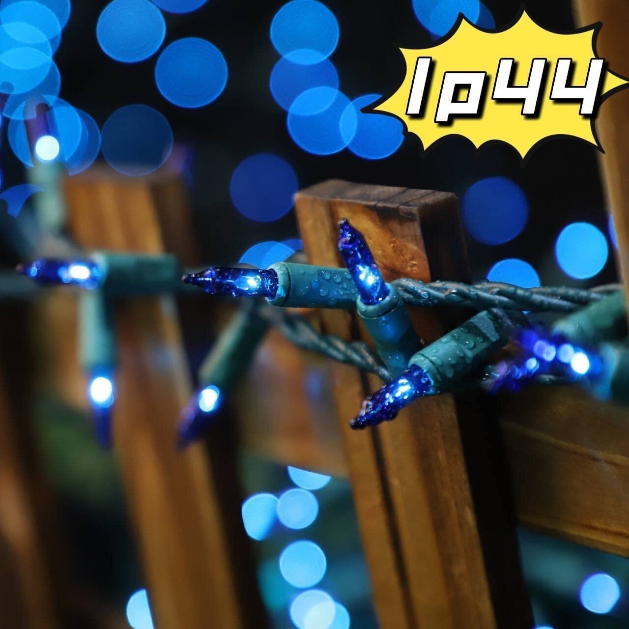 Vrbgify Blue Christmas Lights 300 Mini Bulb String Lights Set 2 pack UL ...