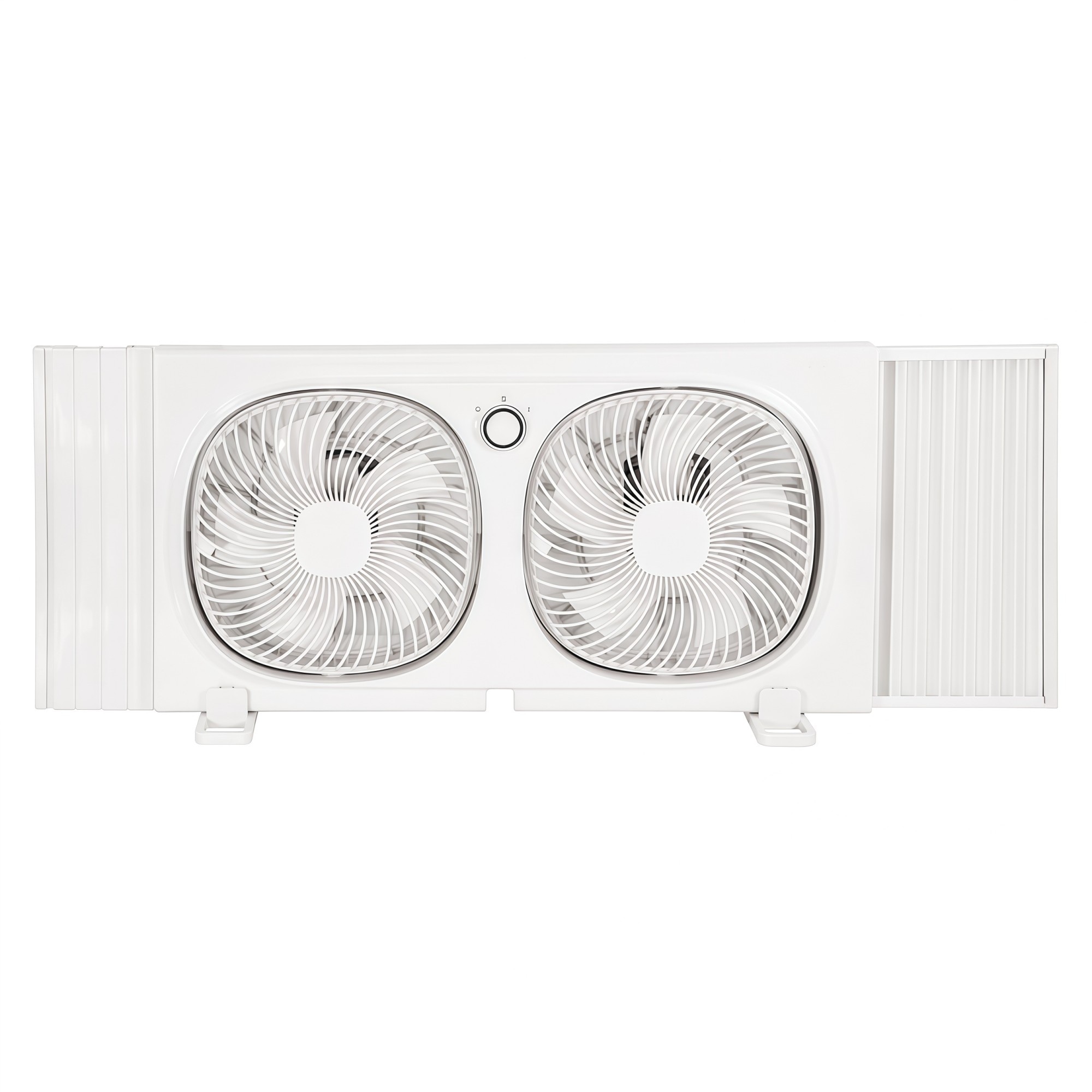 Numhew 9in 2-Speed Dual Window Fan White with 180 Degree Rotating Heads ...