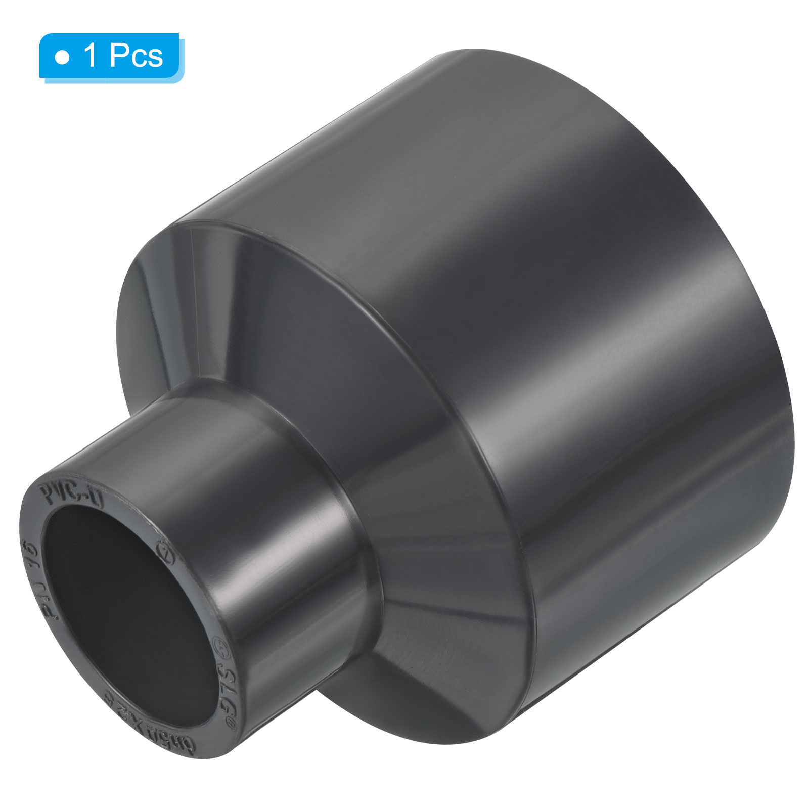 PATIKIL PVC Reducer Pipe Fitting 2x1 Inch Socket Straight Coupling ...