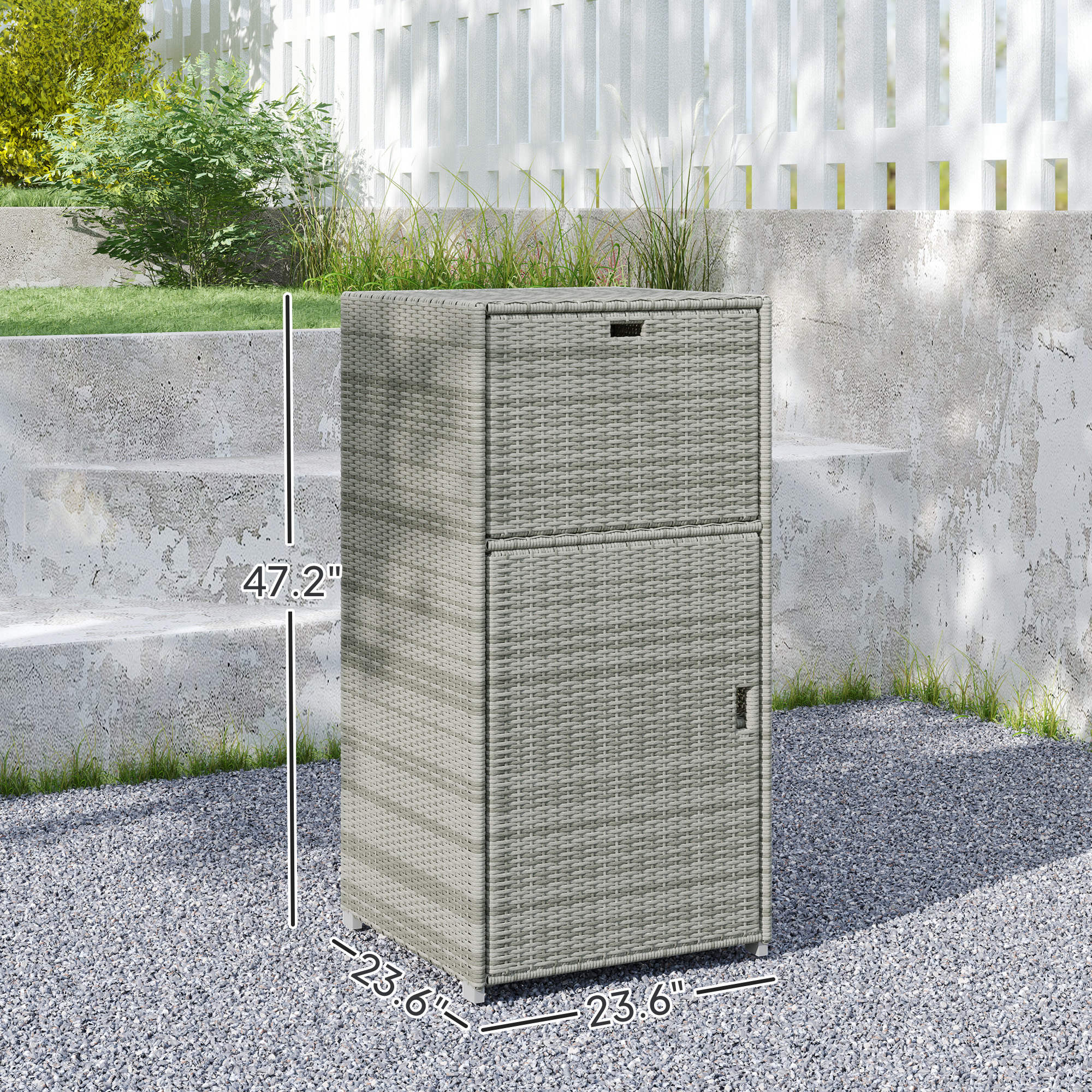 Outsunny Outdoor Towel Rack and Pool Storage Cabinet Hot Tub Accessory ...