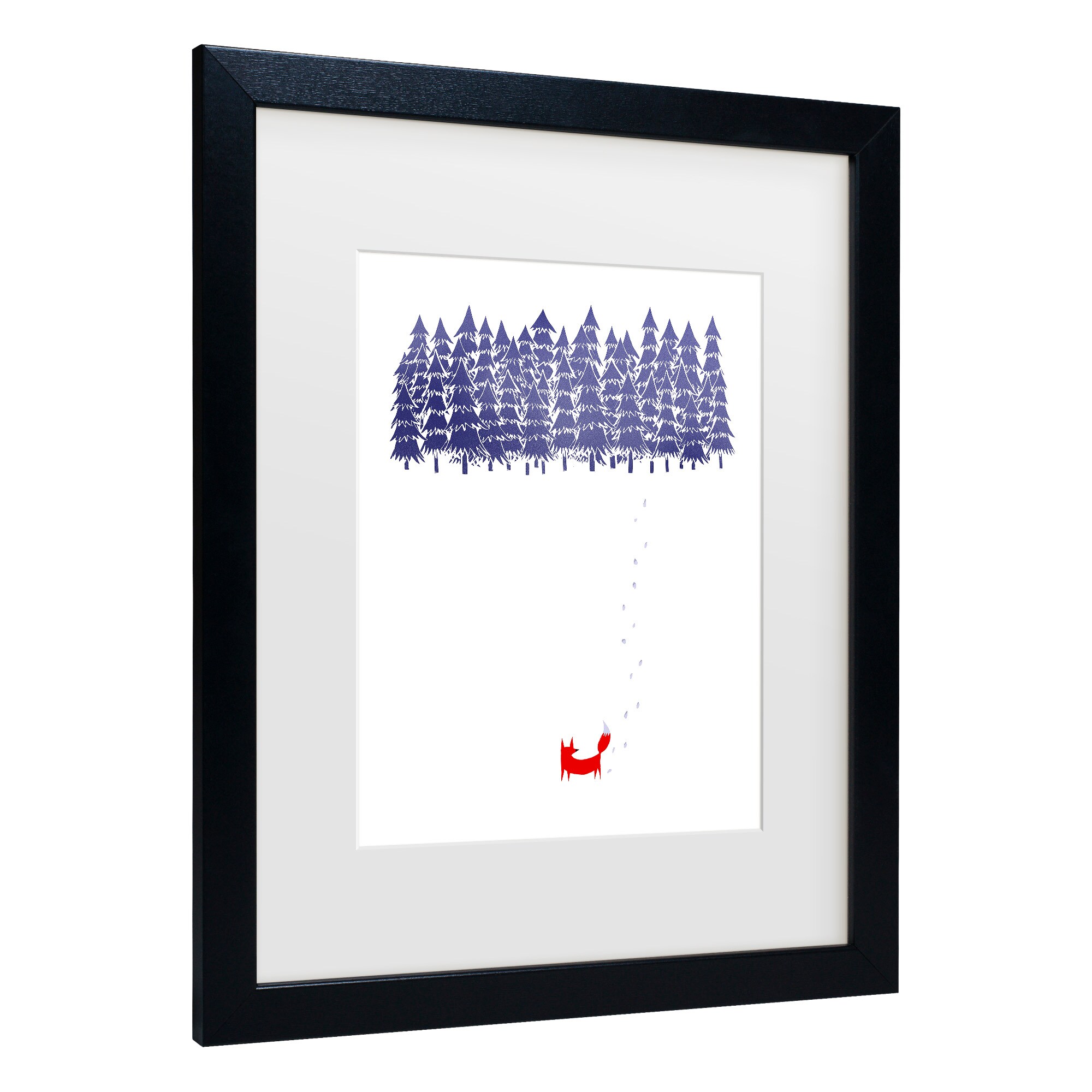 Trademark Fine Art Robert Farkas Alone In The Forest Matted Framed Art ...