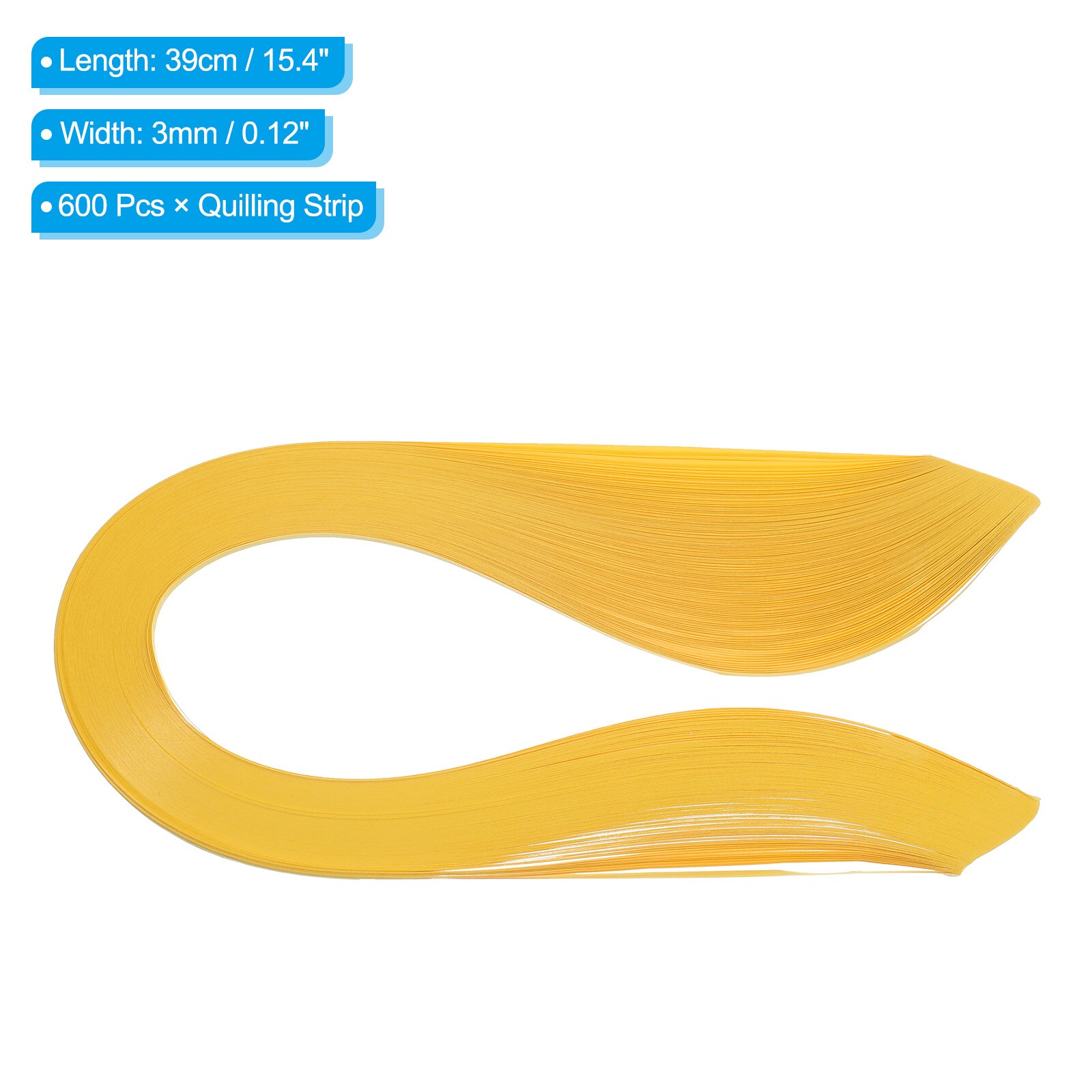 PATIKIL 600pcs Quilling Strips Paper 1/8inch(3mm) 39cm Origami Paper ...
