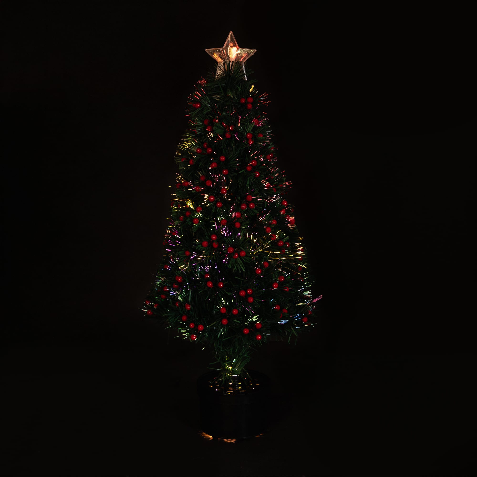 Northlight Pre-Lit Color Changing Fiber Optic Christmas Tree with ...