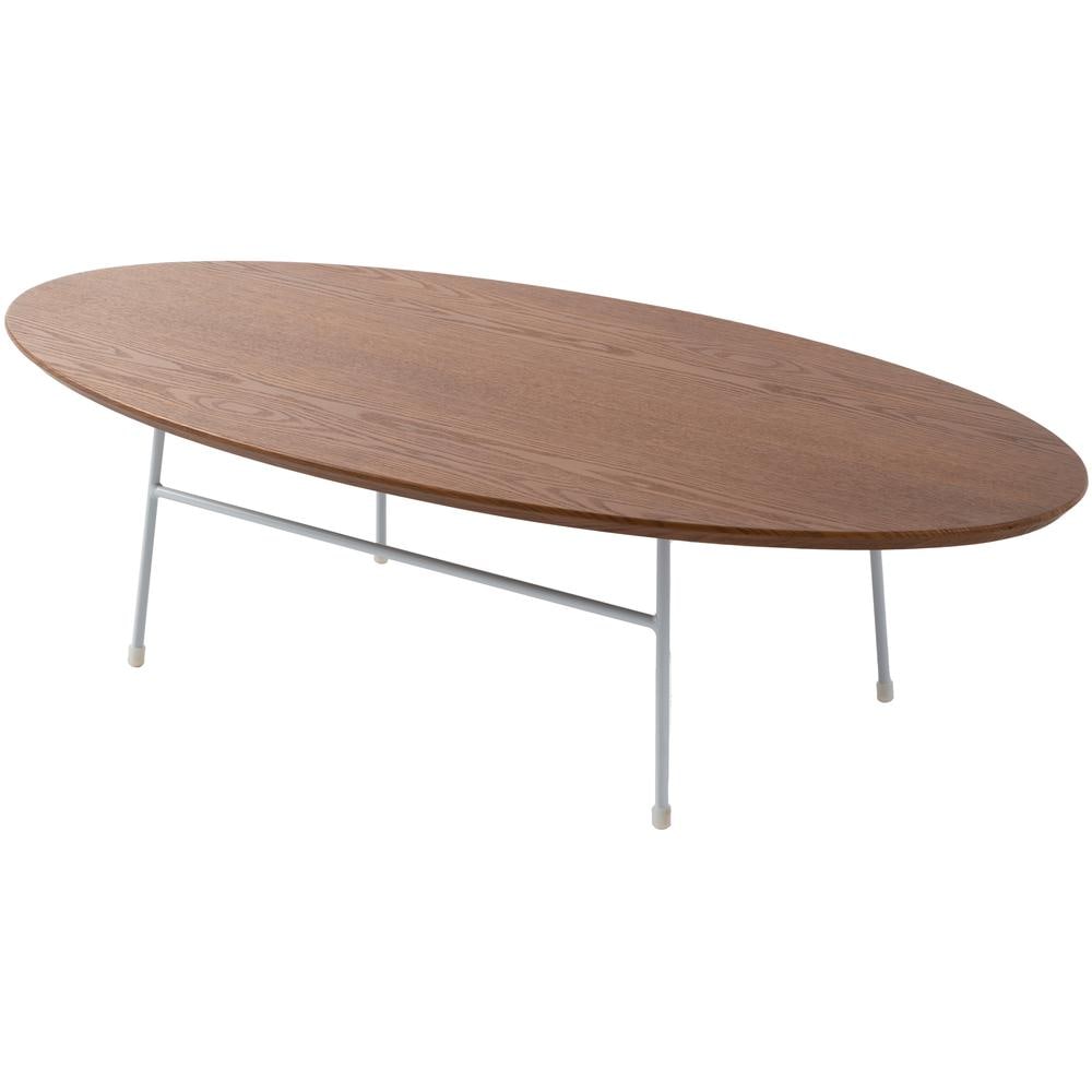 Leisuremod Rossmore Oval Coffee Table with Ash Veneer Top in the Coffee ...