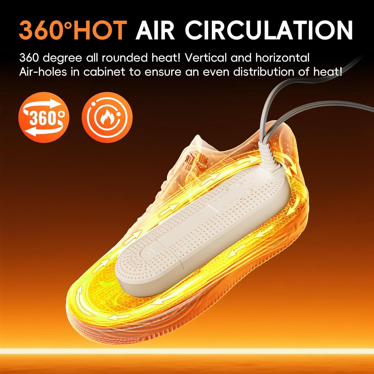 Etokfoks Electric Portable Boot Dryer with Timer for Work Boots ...