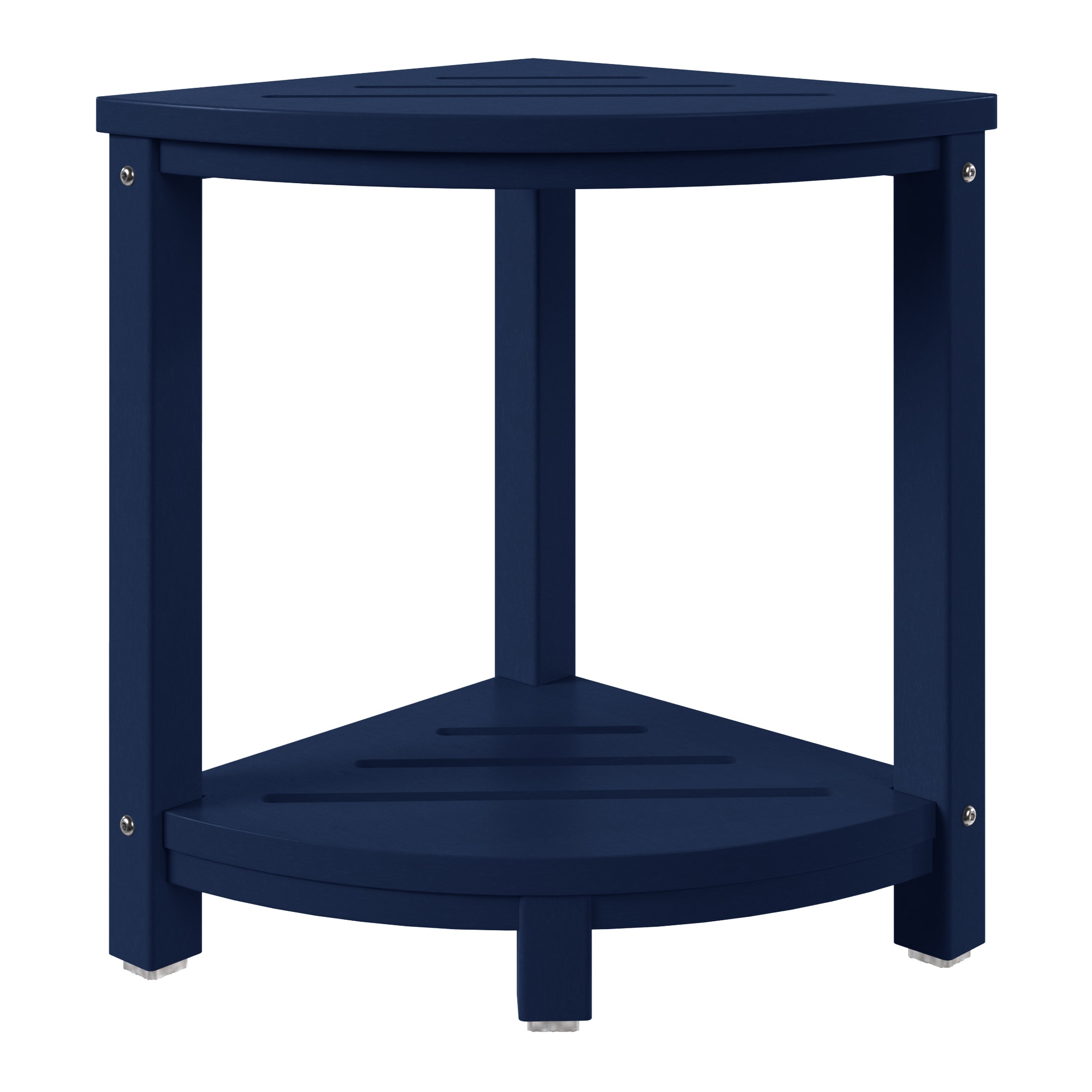 Costaelm HDPE Poly Plastic Waterproof Shower Corner Bench Stool in the ...