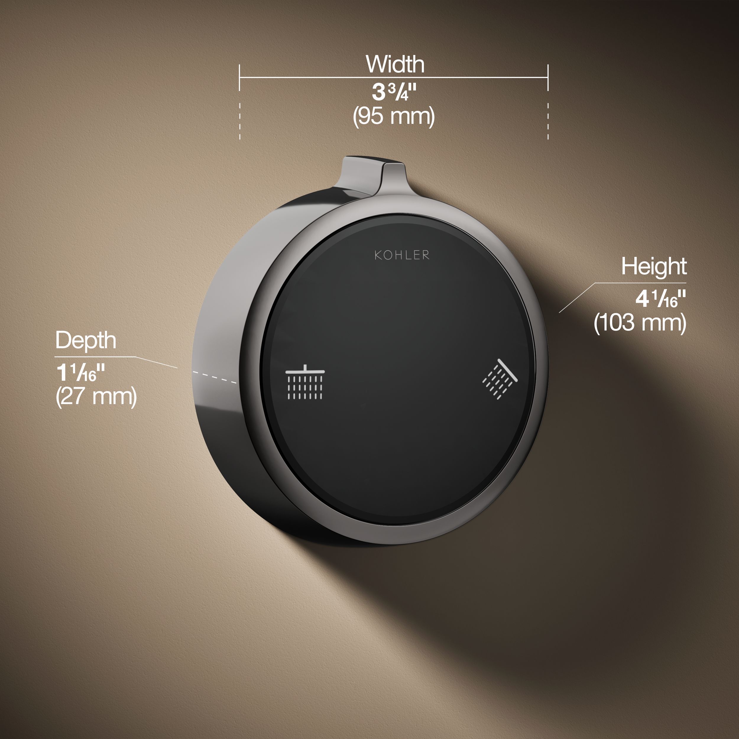 KOHLER Anthem Duo Vibrant Titanium 1.06-in Universal Shower Control ...