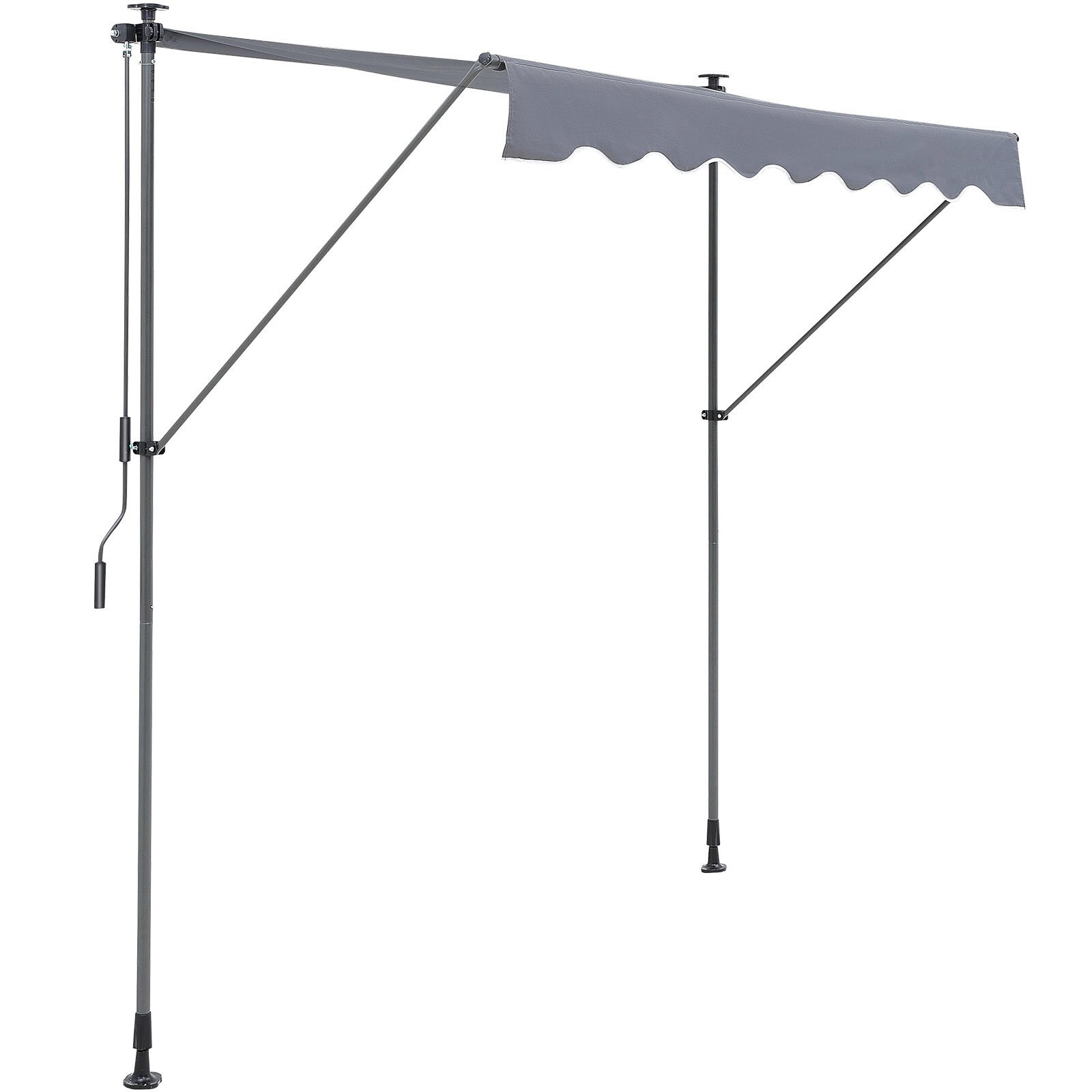 LUXEYARD Manual Retractable Awning Outdoor Retractable Patio Awning ...