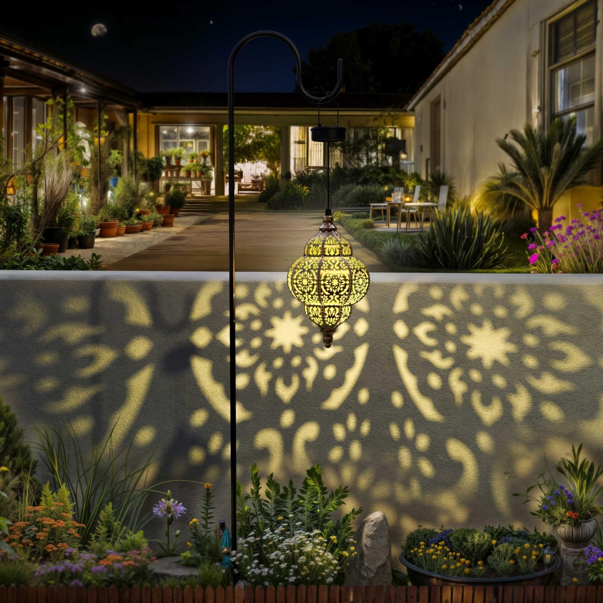 AOIZGMY Hanging Solar Lights Outdoor Garden Decor Waterproof Plastic ...