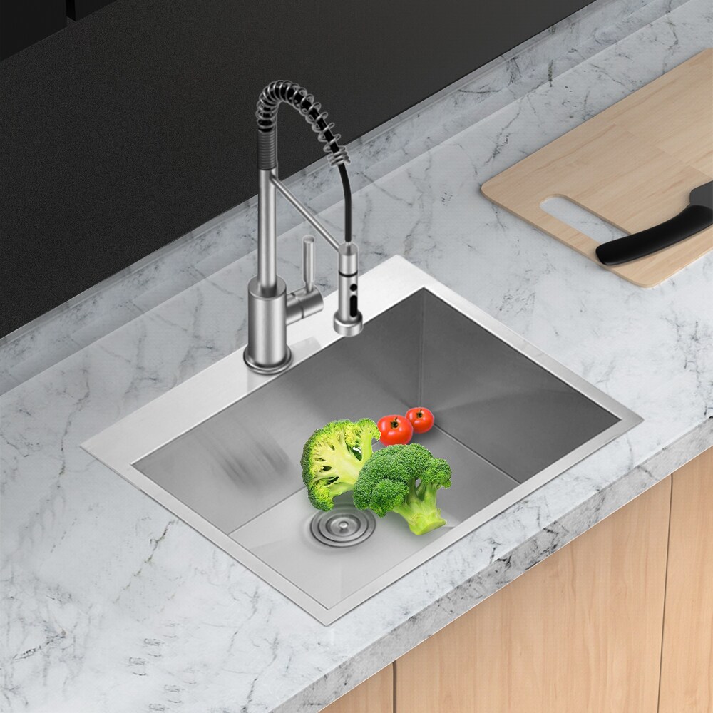 LUXEYARD Laundry Sink Drop In - 25in x22in Laundry Utility Sink 16 ...