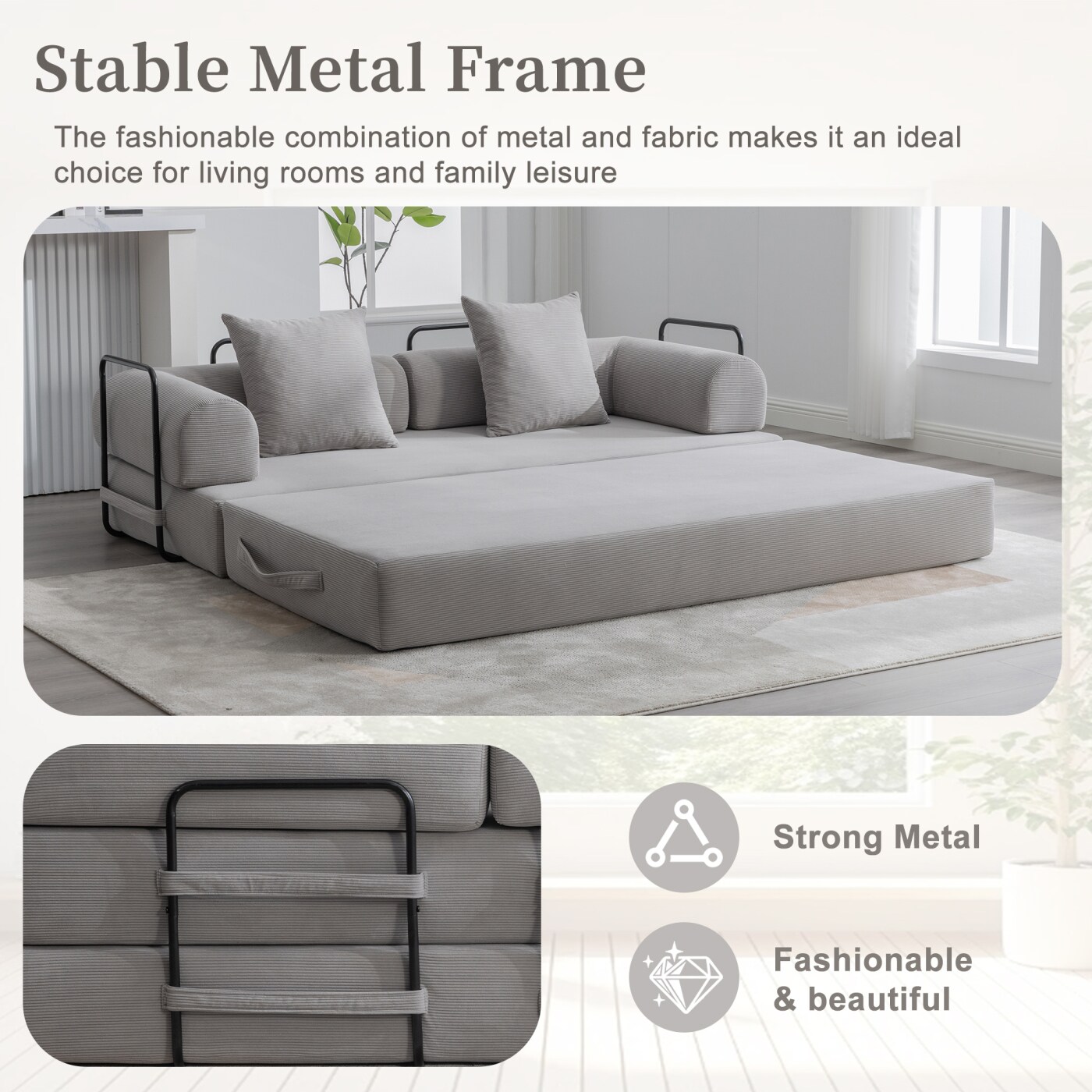 Streamdale Furniture Streamdale Foldable and Compressible Sofa with ...