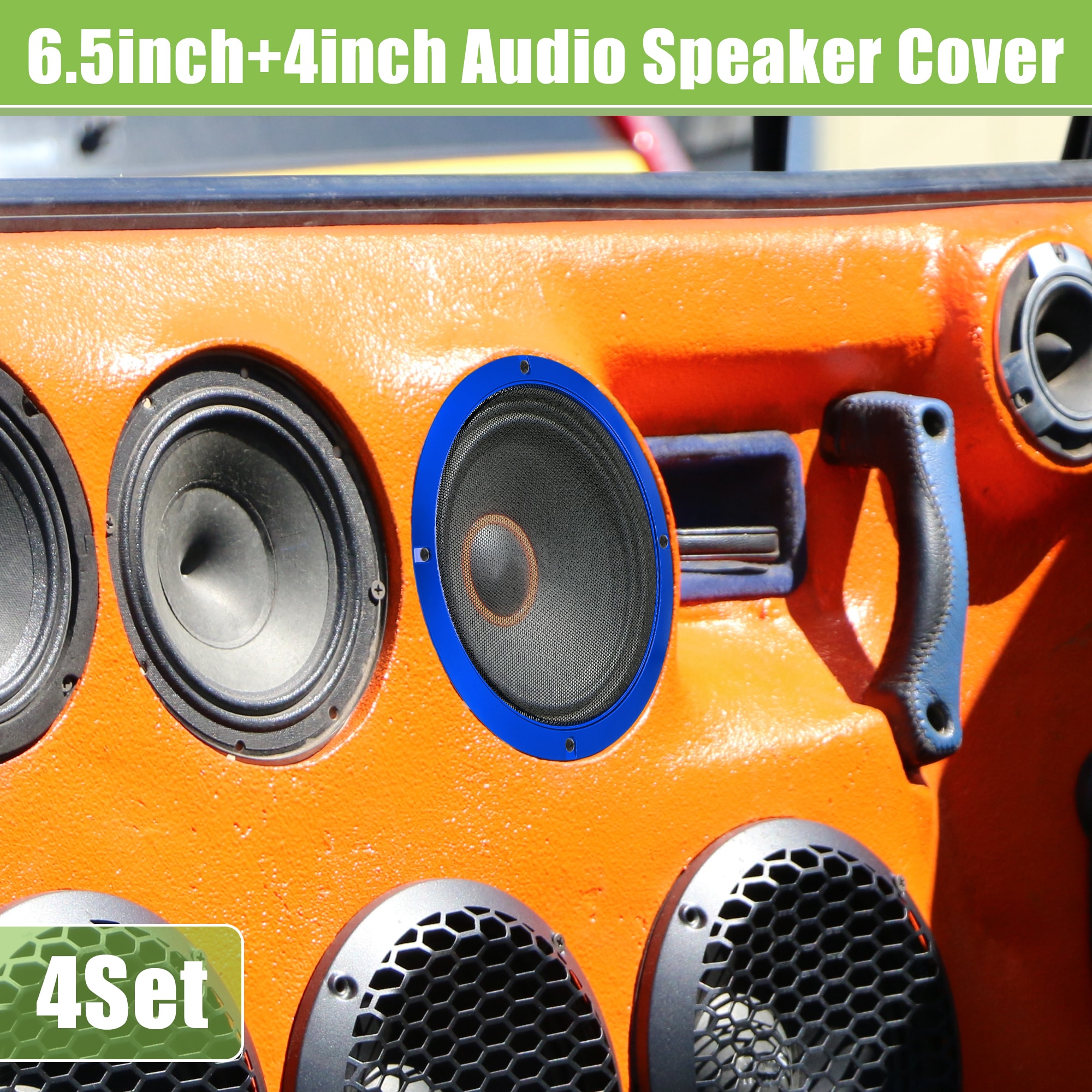 Unique Bargains Universal 4 Inch 6.5 Inch Speaker Grills Cover Mesh ...