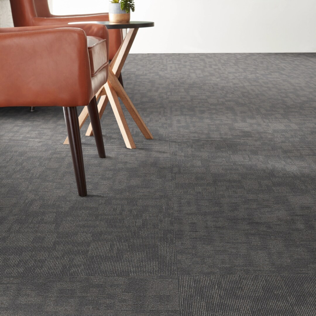 Shaw Sway 24-in x 24-in Washed Gray Commercial Adhesive Indoor Carpet ...