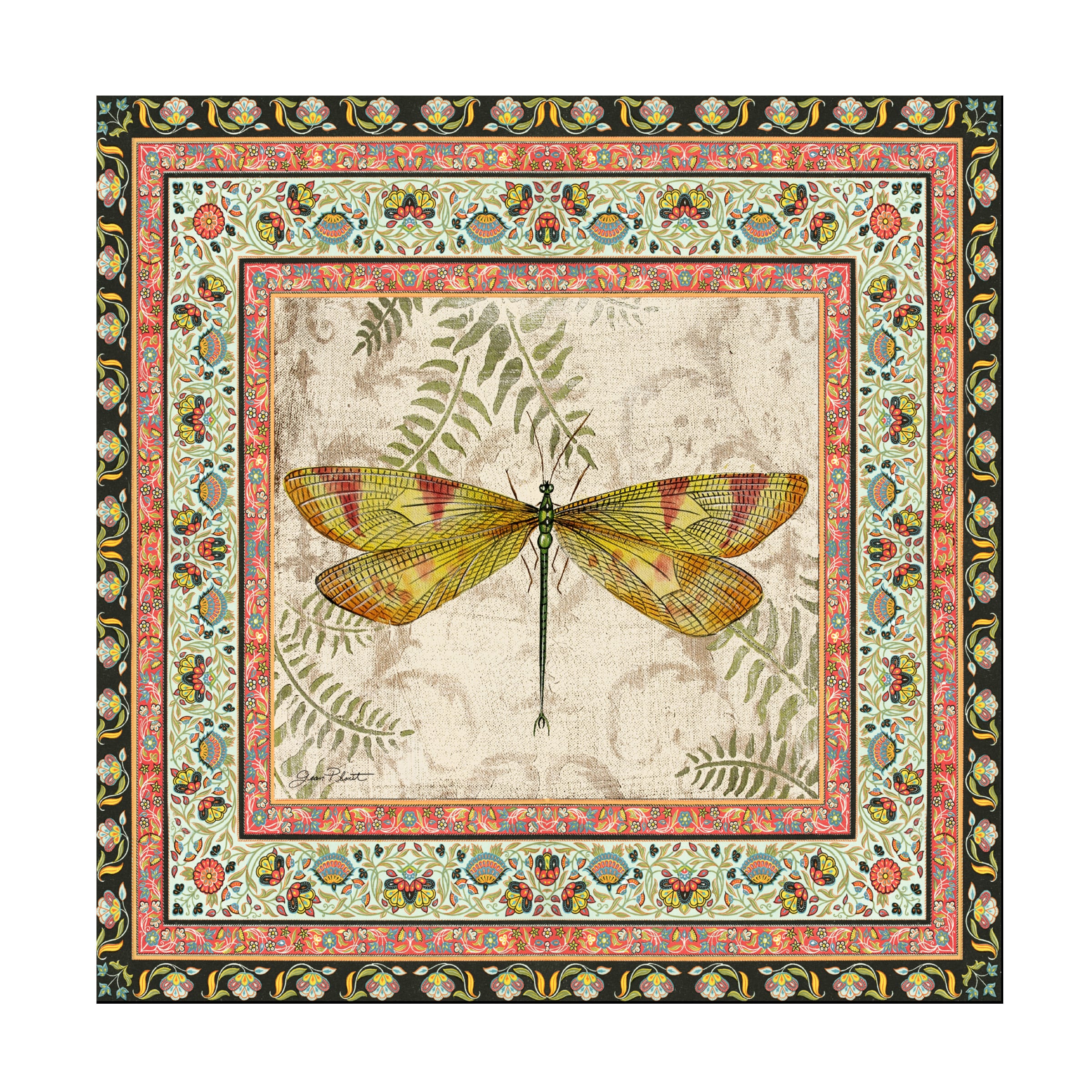 Trademark Fine Art Jean Plout Bohemian Dragonfly 3 Canvas Art in the ...