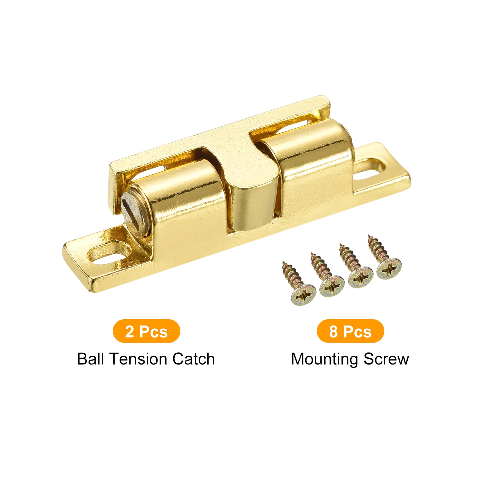 Unique Bargains 2Pcs 1.93 Inch Double Ball Tension Roller Catch Zinc ...