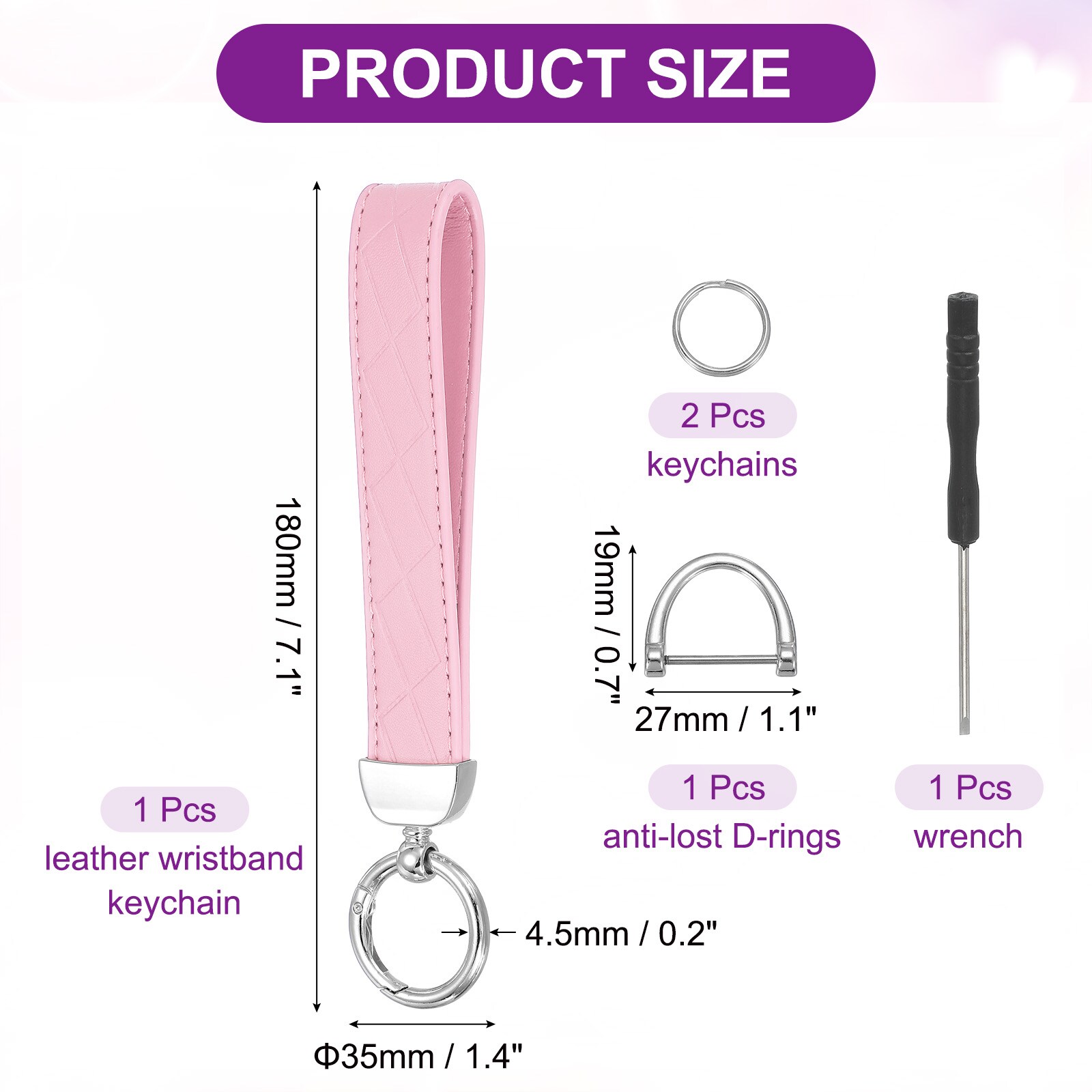 Unique Bargains Leather Wristlet Keychain Car Key Chain Wristlet for ...