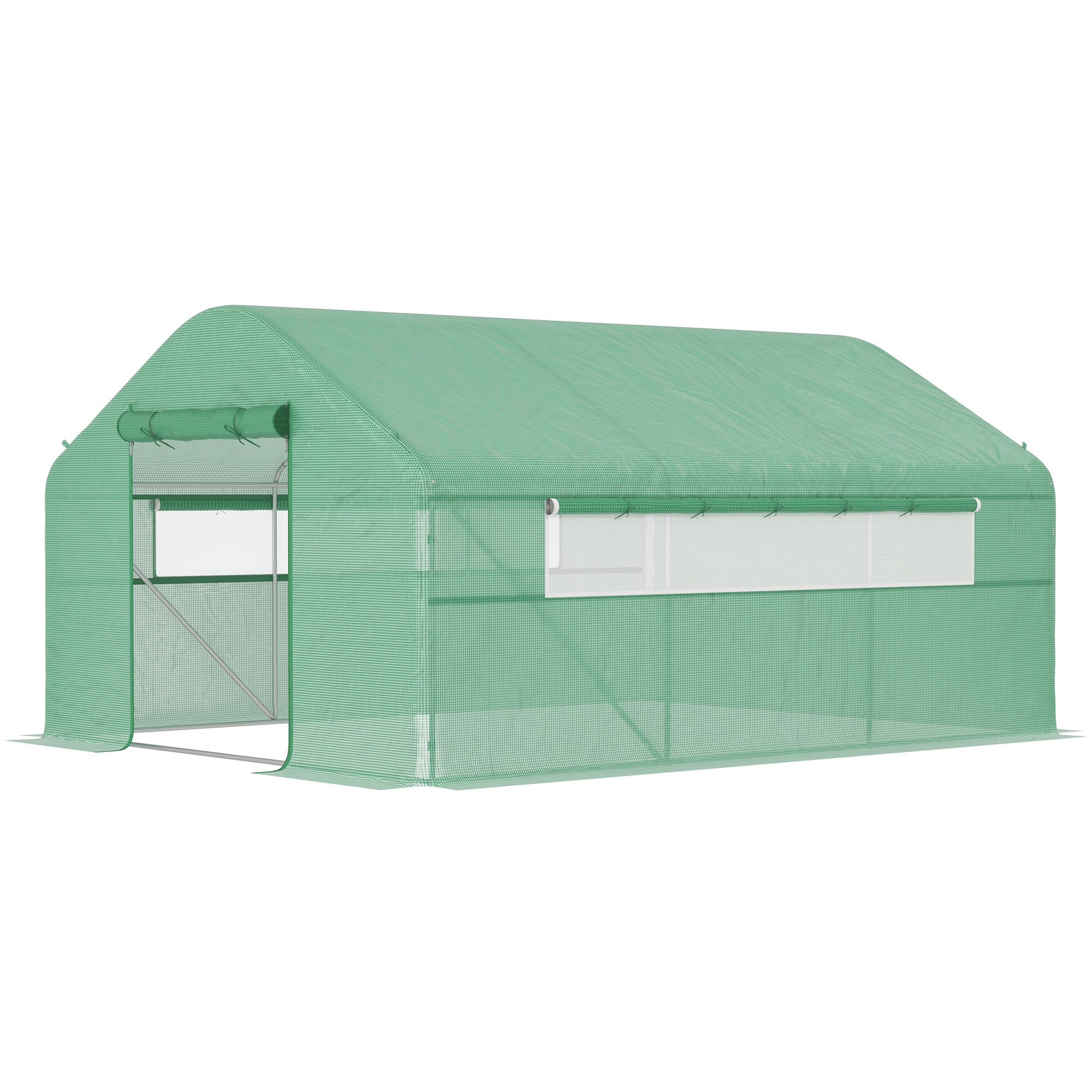 Tinyhomie 13ft x 10ft x 6ft Tunnel Greenhouse Hoop House with Upgraded ...