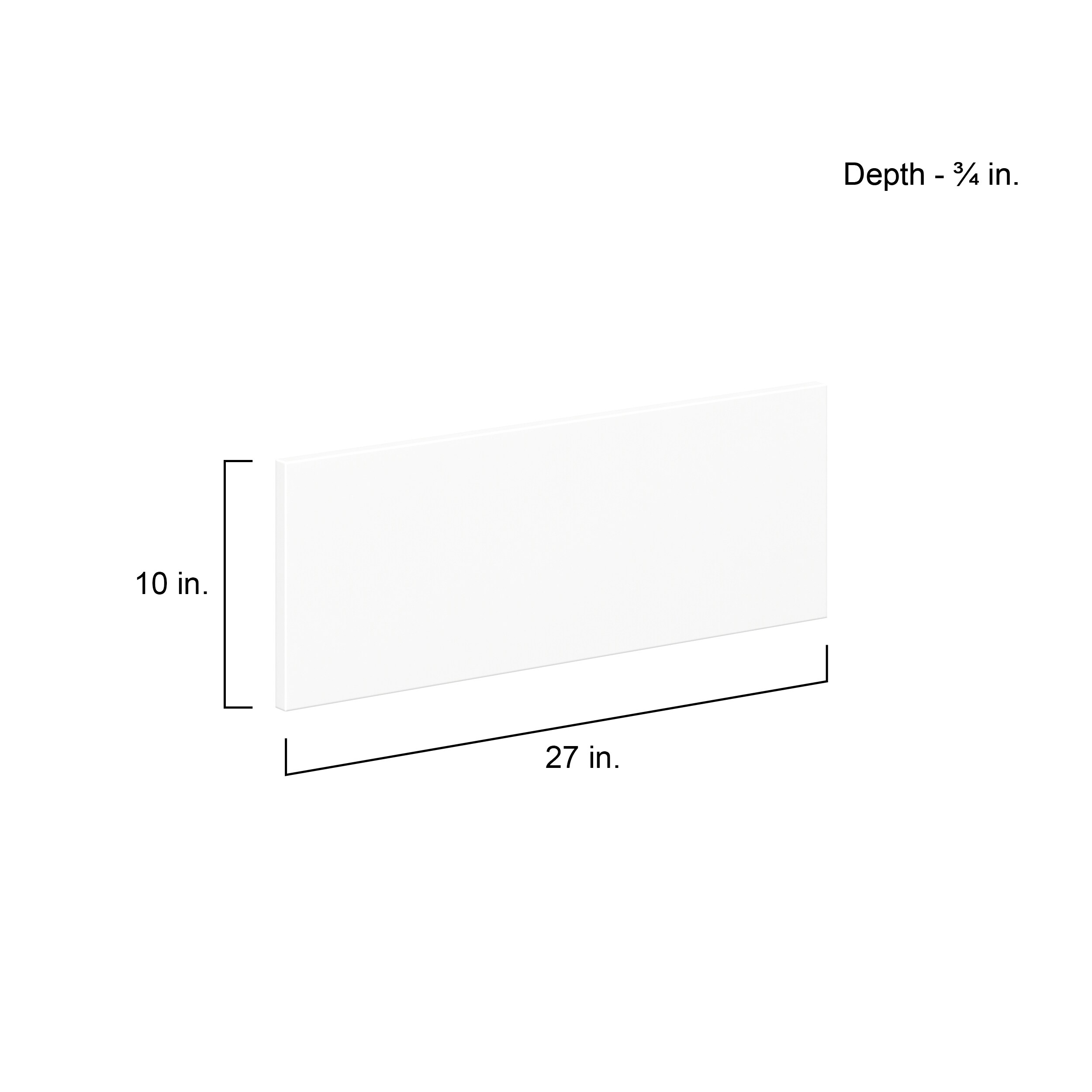 Hugo&Borg Lasalle 27-in W x 10-in H Bright White Slab Laminate Slab ...
