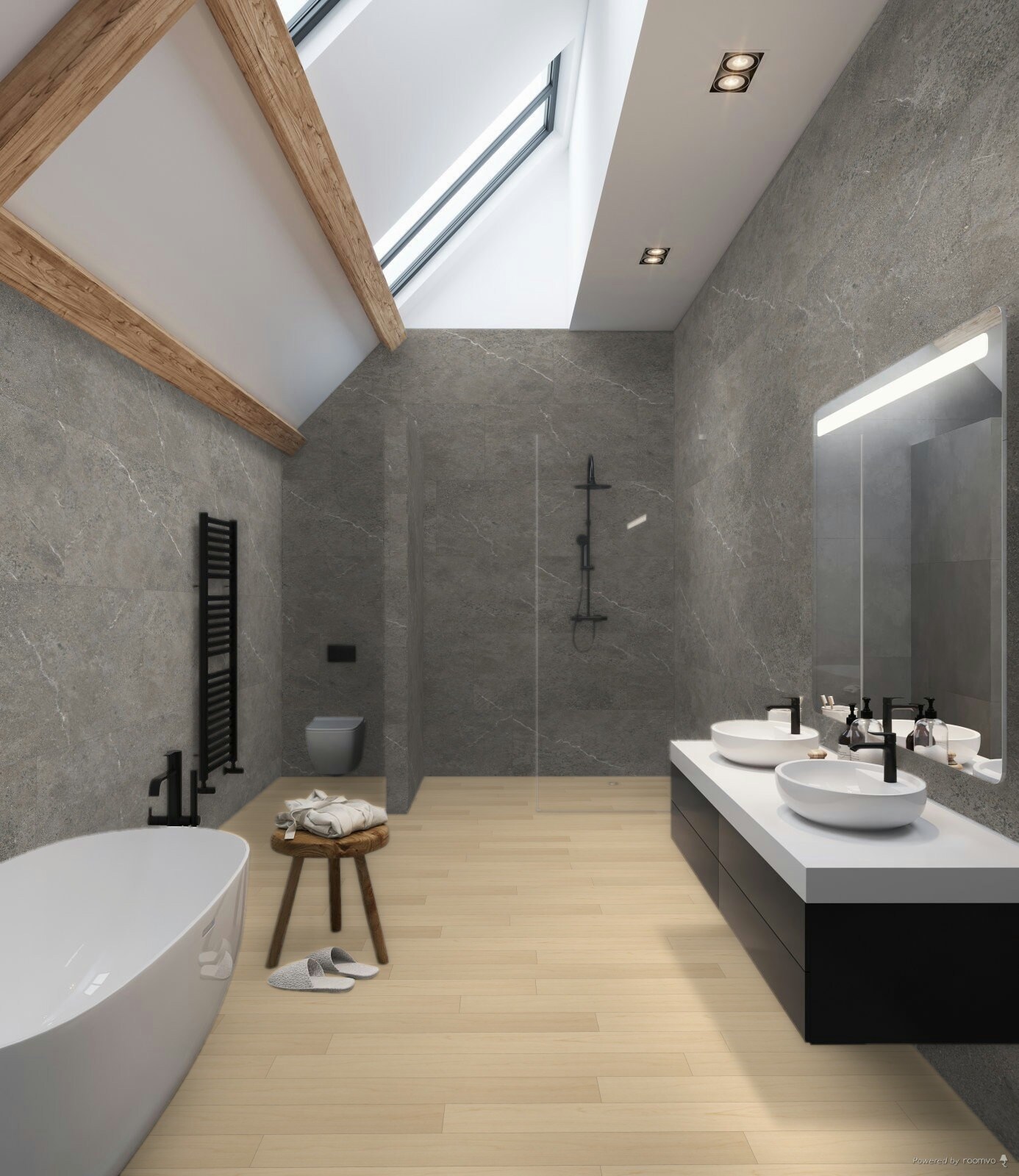 Quickstyle Corfu Gray Marble Look 20-mil x 18-in W x 36-in L Waterproof ...