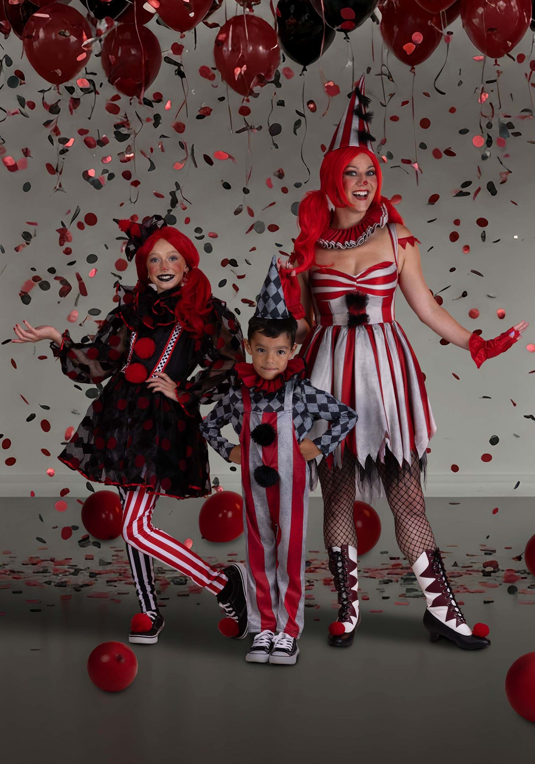 HalloweenCostumes.com FUN Costumes Wonderland Red Clown Girl's Costume ...