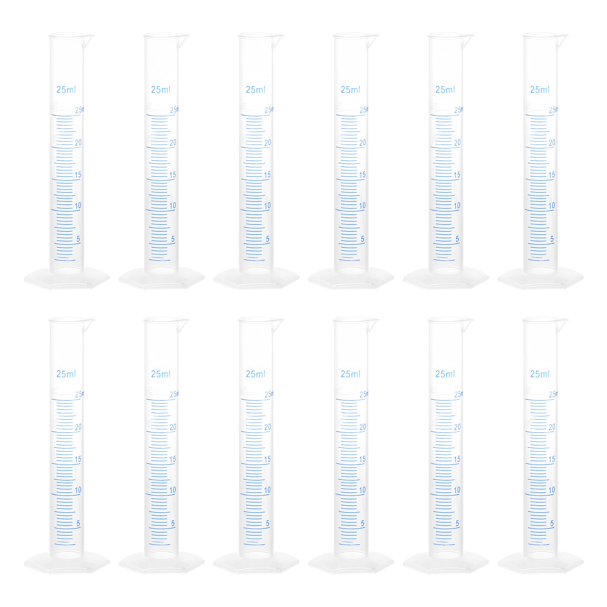 Unique Bargains Plastic Graduated Cylinder 25ml Measuring Cylinder ...