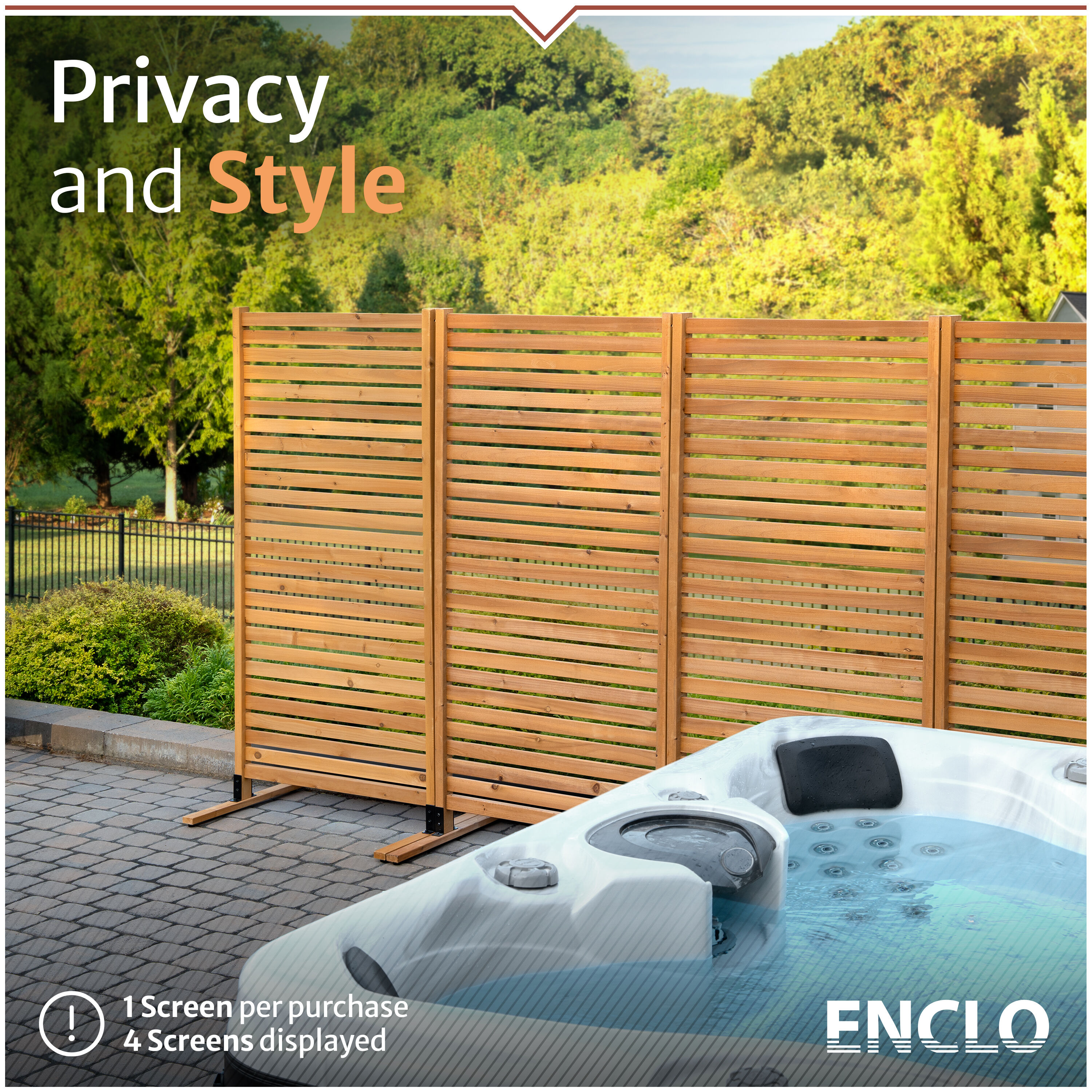 Enclo Privacy Screens Tiaga Freestanding or Surface Mounted 36-in W x ...