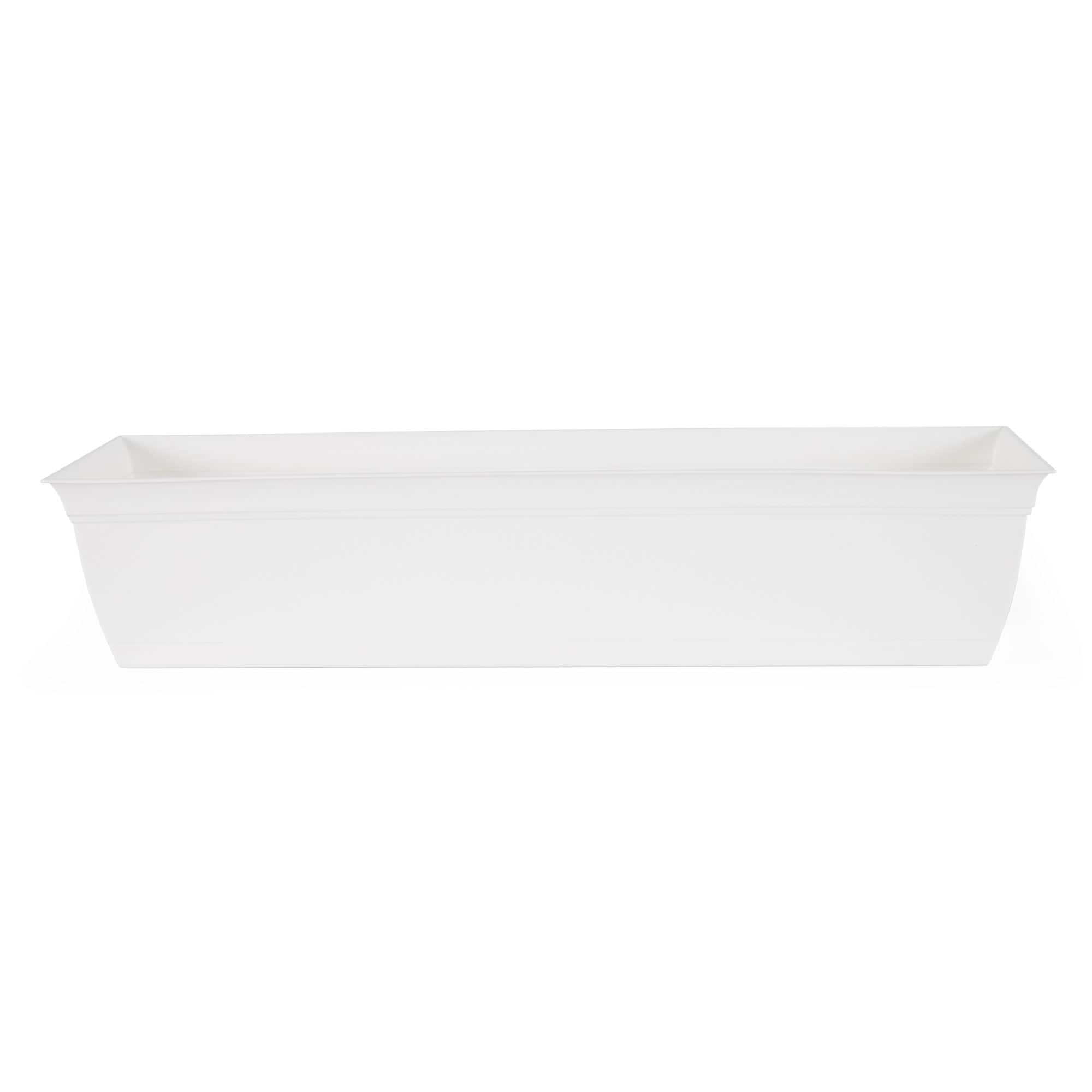 The HC Companies 30 Inch Window Flower Box with Removable Saucer White ...