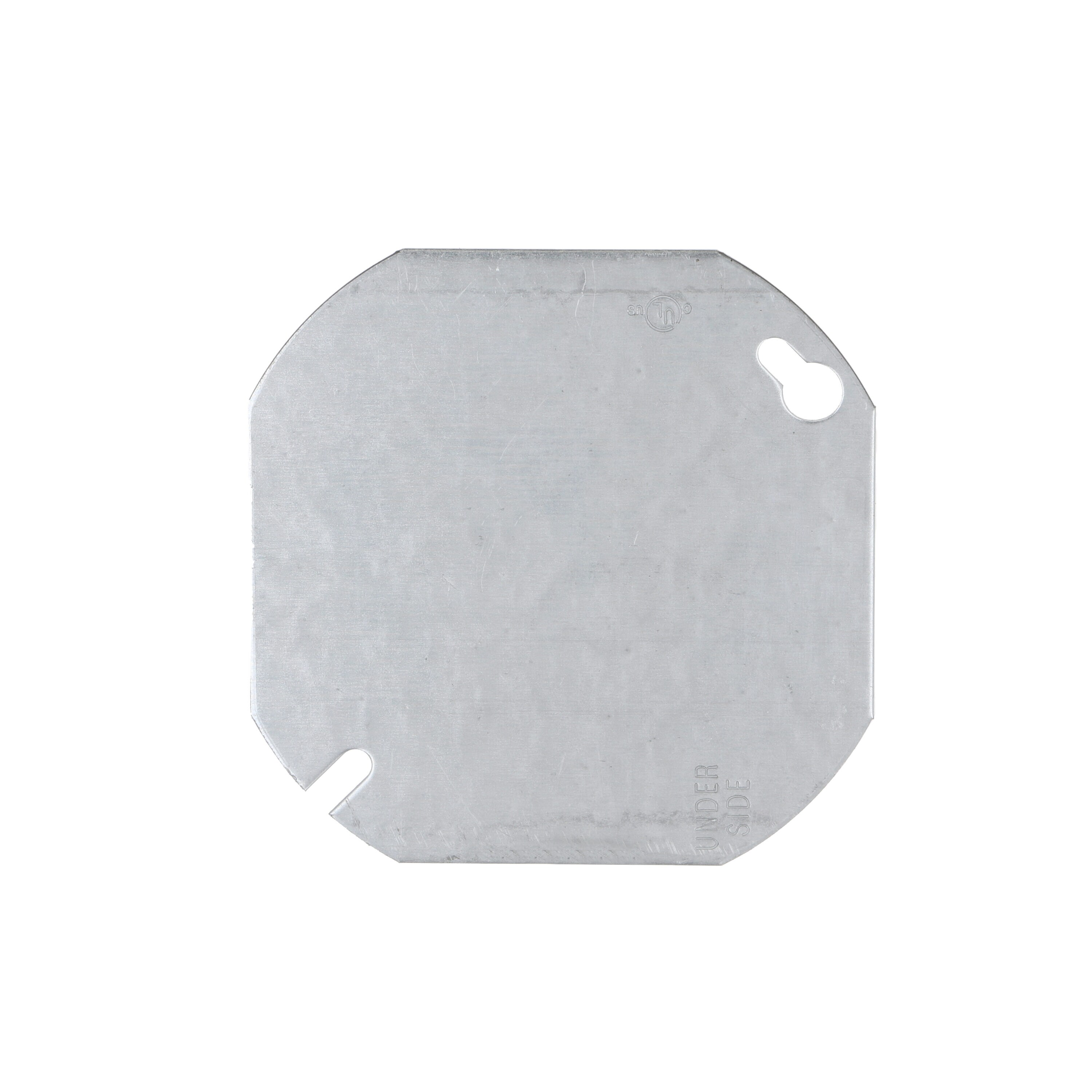 Hubbell RACO 1-Gang Round Gray Metal Electrical Box Cover 722 at Lowes.com