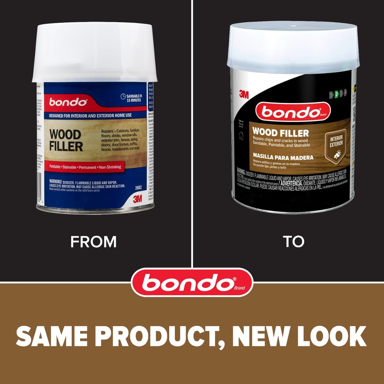 Bondo Wood Filler Kit 30 fl oz with Cream Hardener 0.5 oz WF-QT-ES in ...
