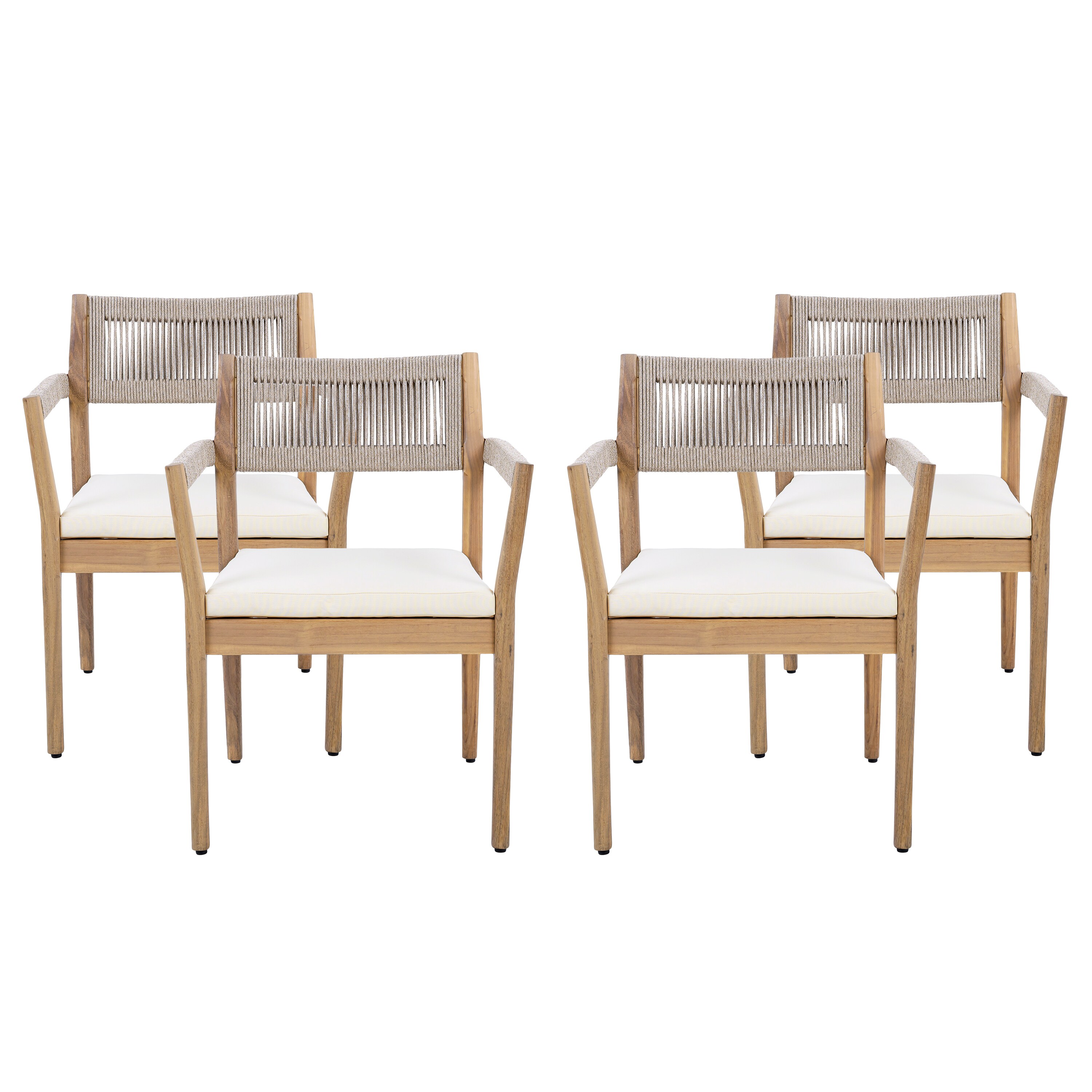 Christopher Knight Home Braided Outdoor Contemporary Acacia Wood Dining ...