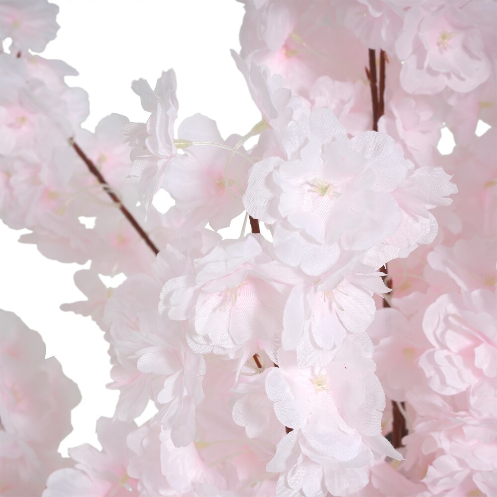 Wooakway 43 in. Artificial Cherry Blossom Tree With Black Plastic Pot ...
