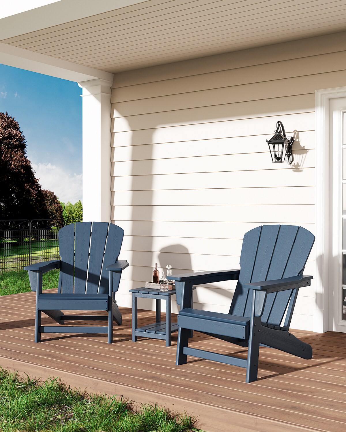 GarveeLife Modern Oversized HDPE Adirondack Chair 380 LBS Capacity ...