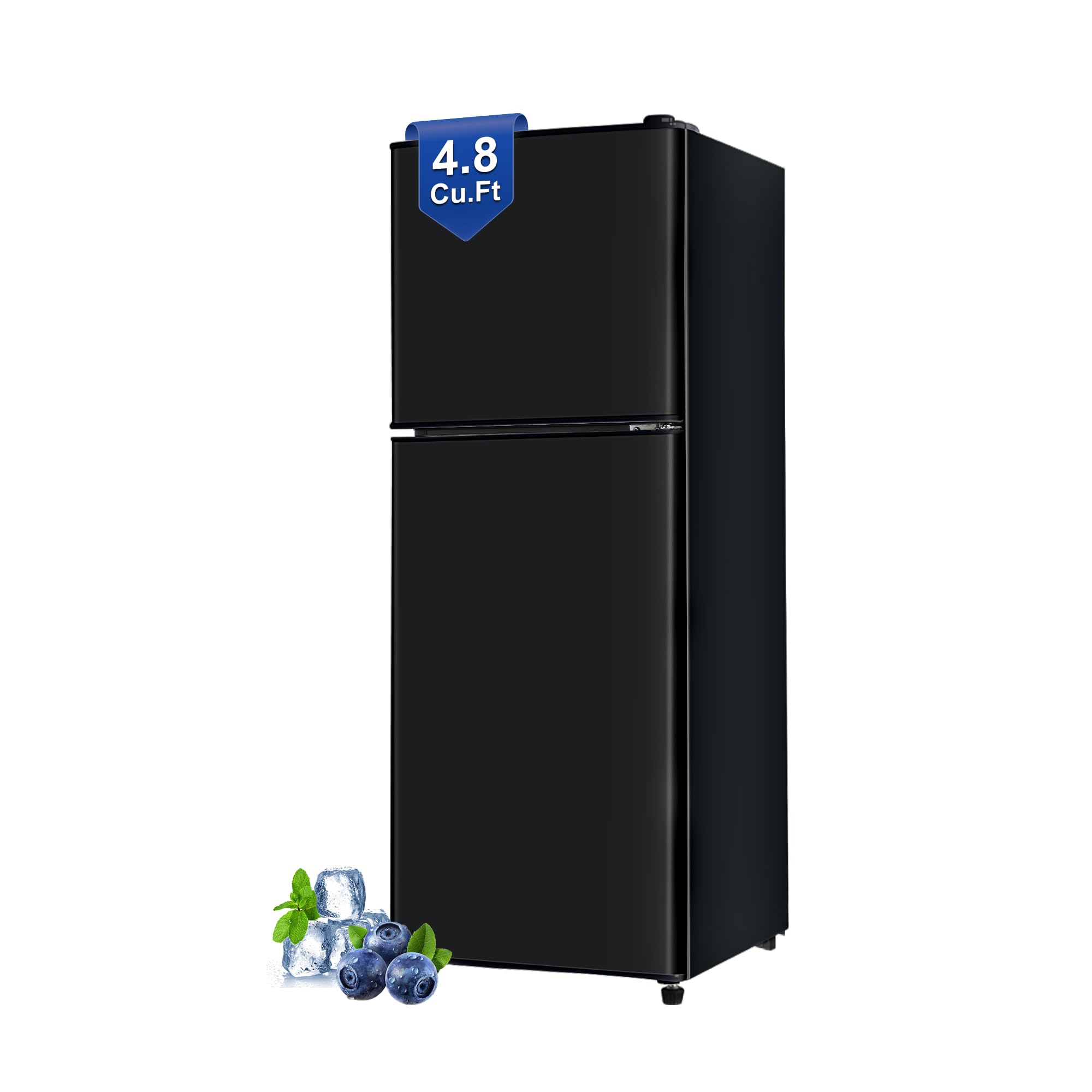 Delamu 4.8 Cu.Ft Apartment Size Refrigerator with Freezer Adjustable ...
