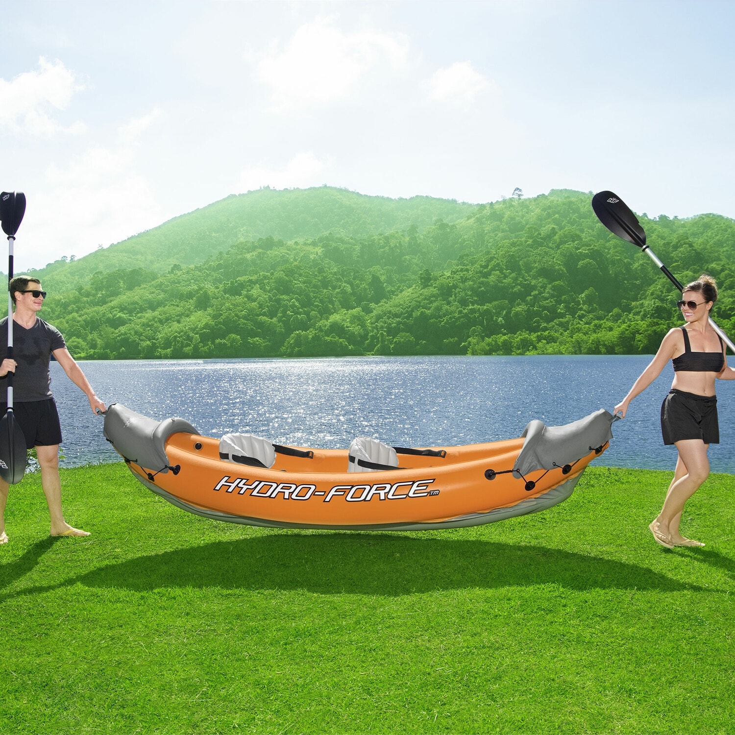Bestway Orange Inflatable raft in the Aquatic Sports department at ...