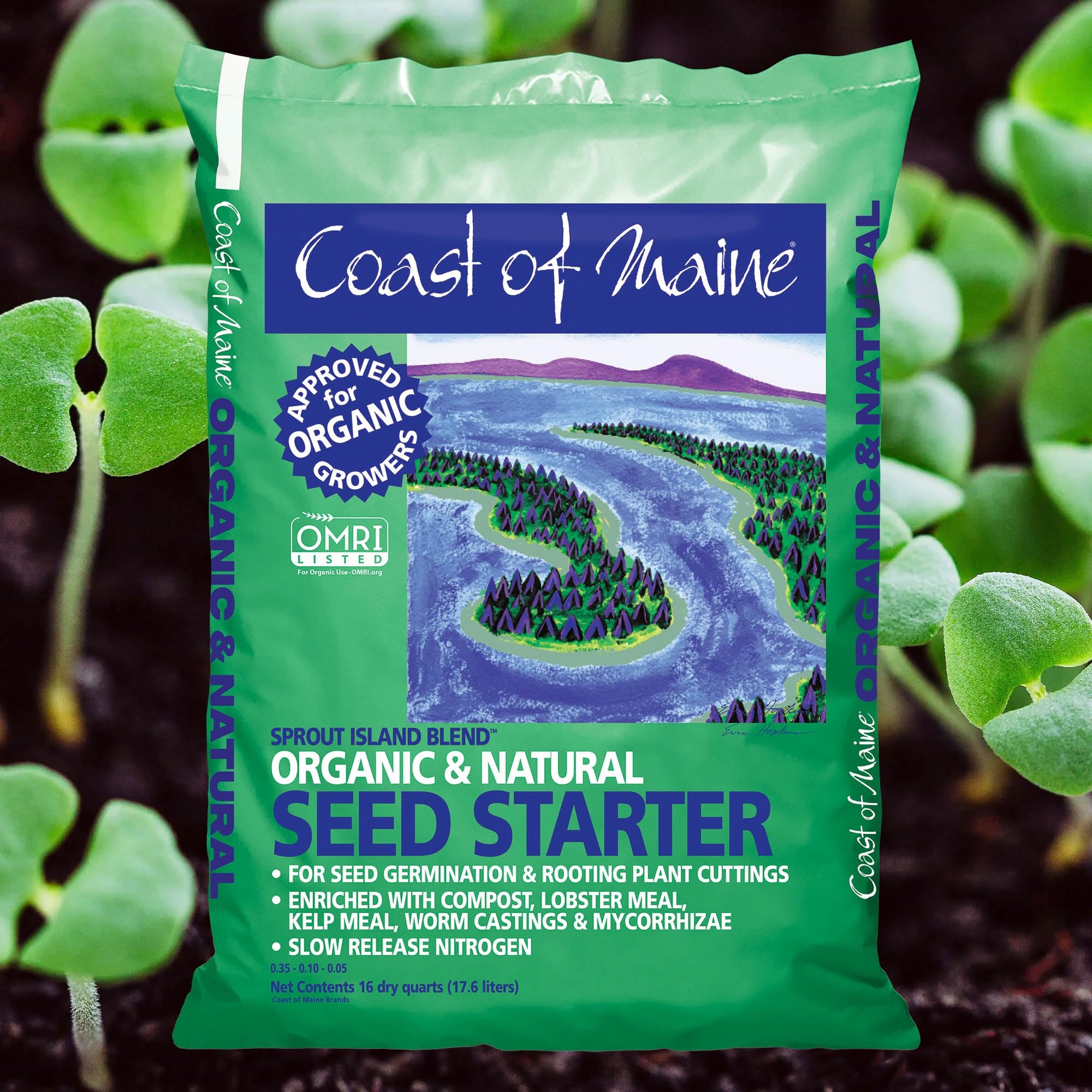 Coast of Maine Organic Natural Sprout Island Blend Seed Starter - Seed ...