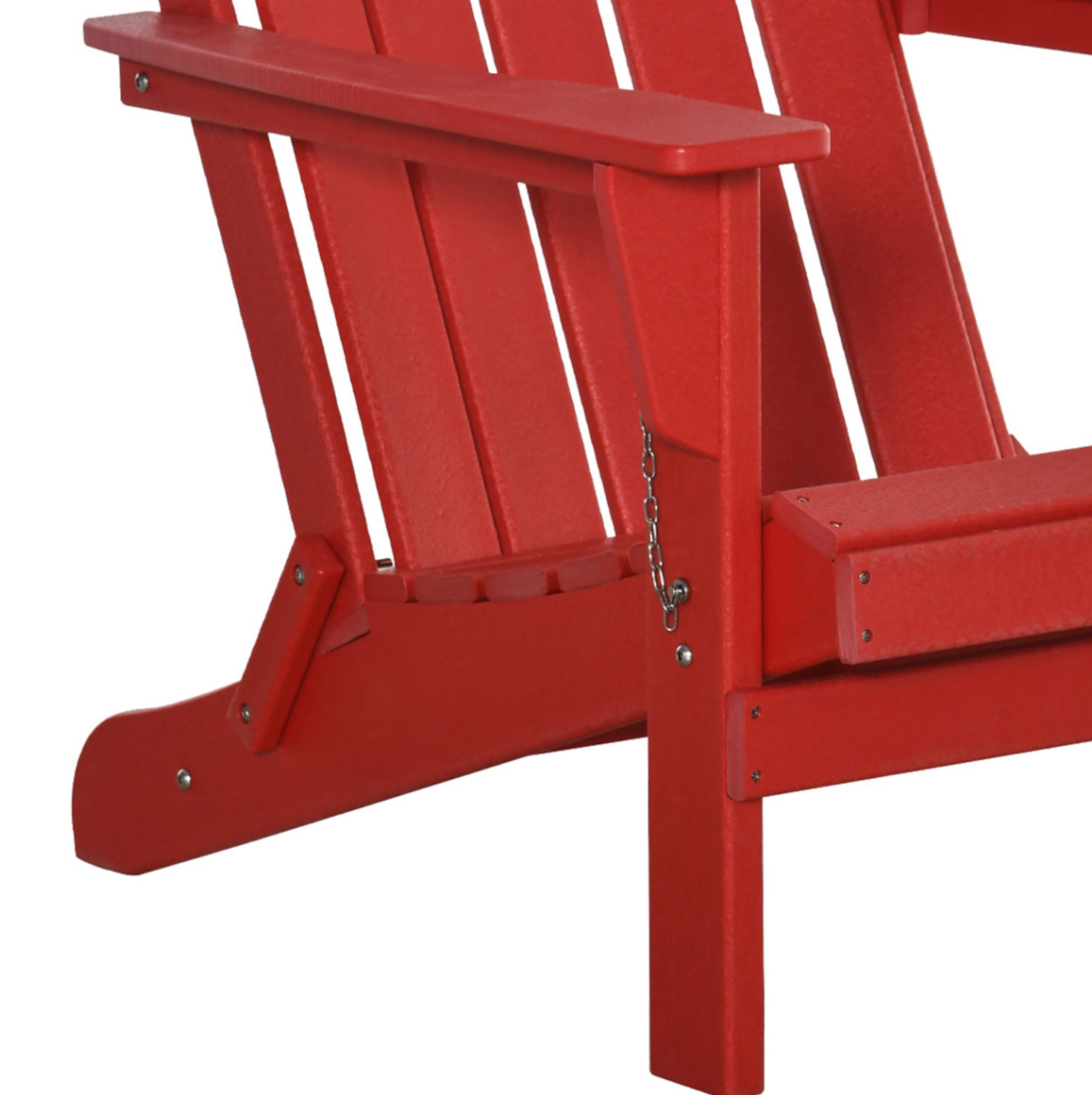 Miki Shinly Patio Chairs Stackable Red Wood Frame Stationary Adirondack ...