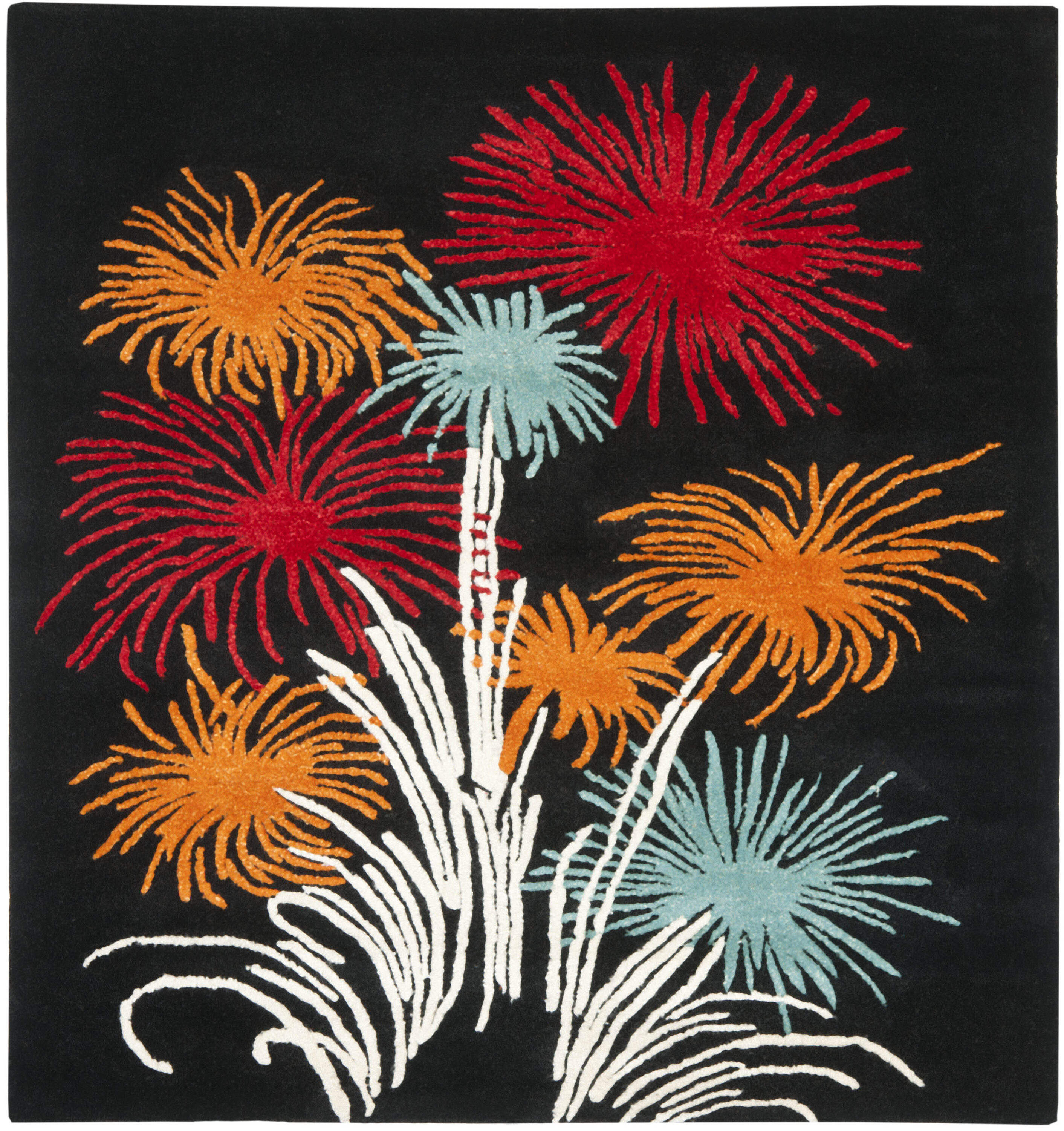 Safavieh Soho 775A Black Multi 6 x 6 Square Area rug in the Rugs ...