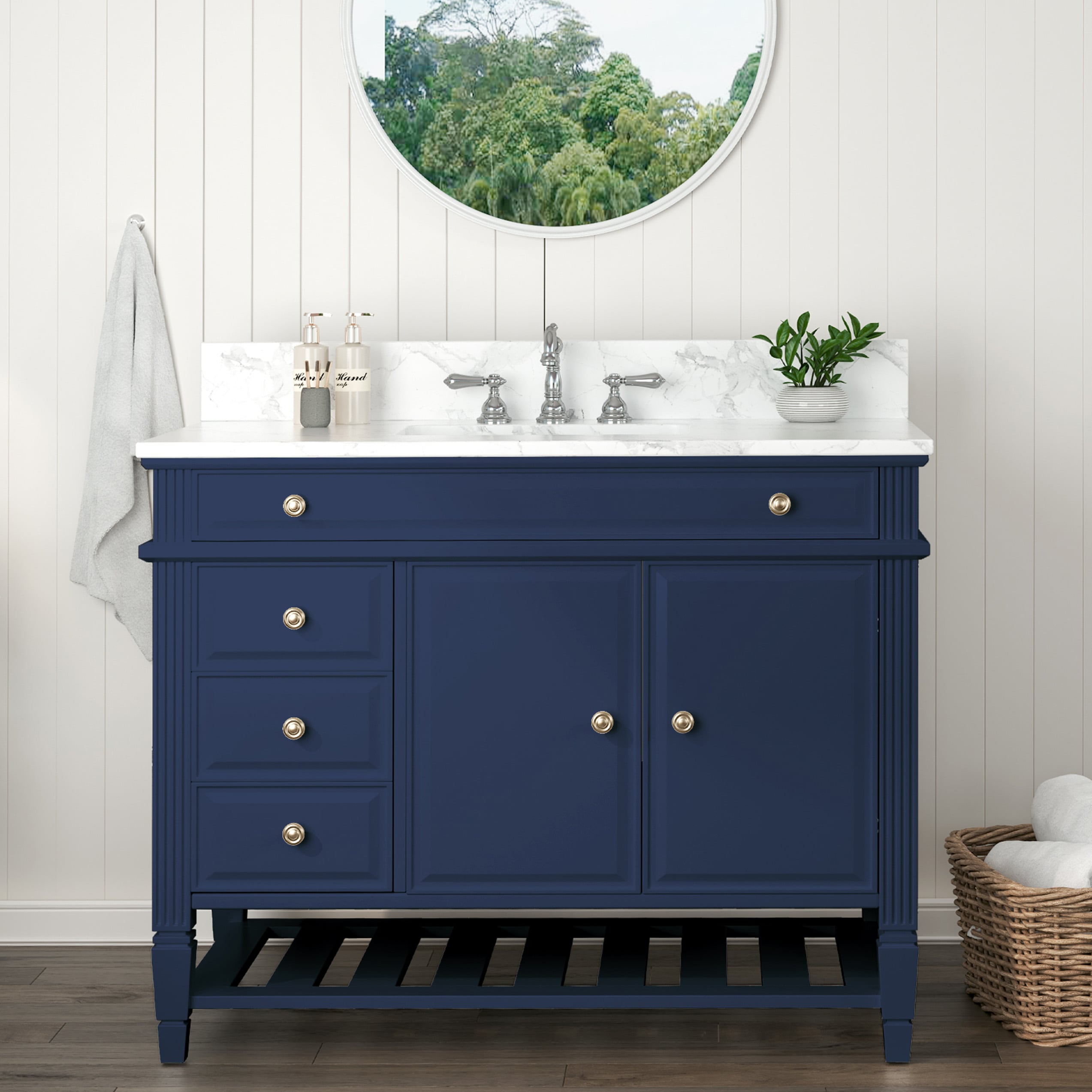 JEAREY Overflow Drain Bathroom Vanities & Vanity Tops at Lowes.com