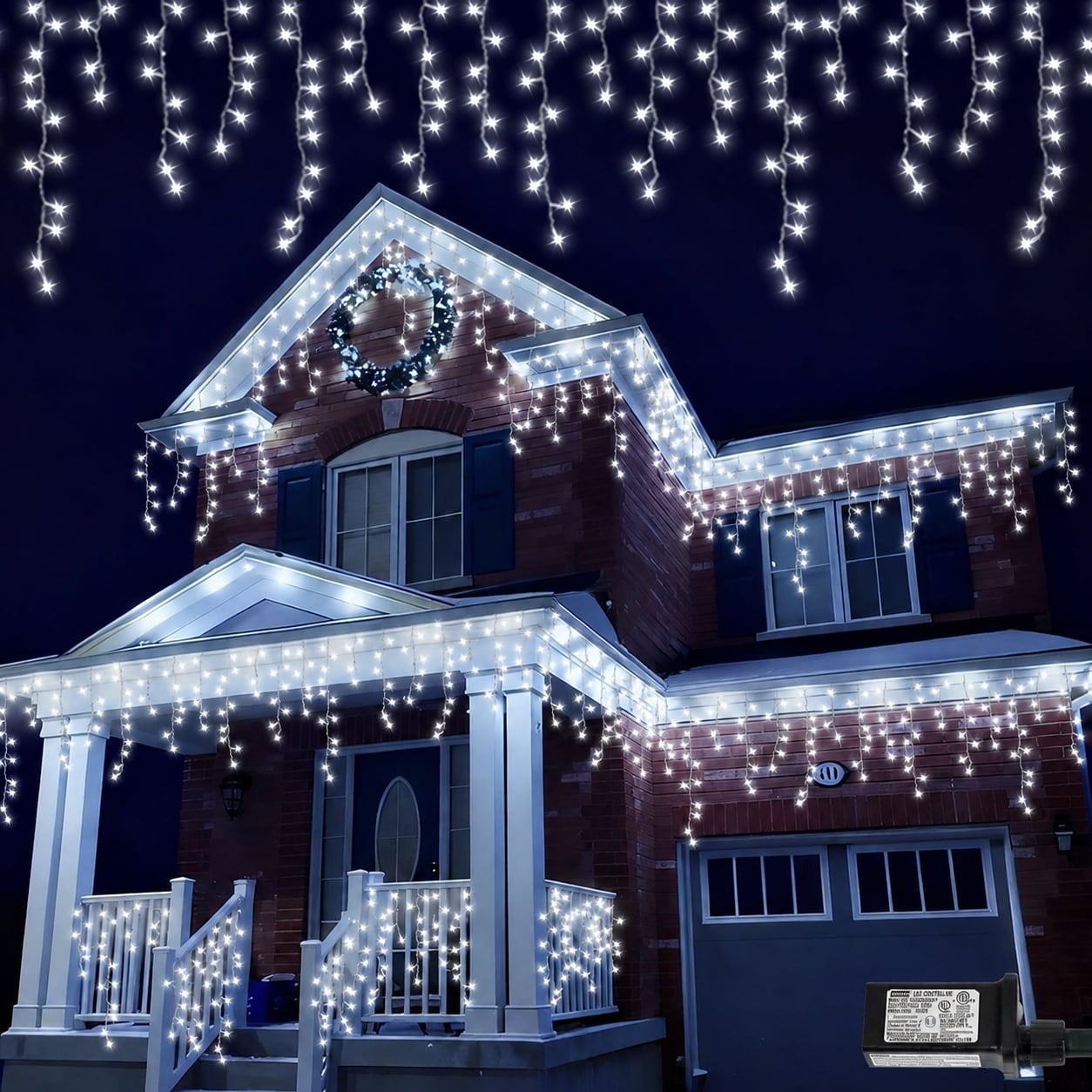 Phewnyzo Icicle Lights for Outside 33ft 400 LED White String Lights 8 ...