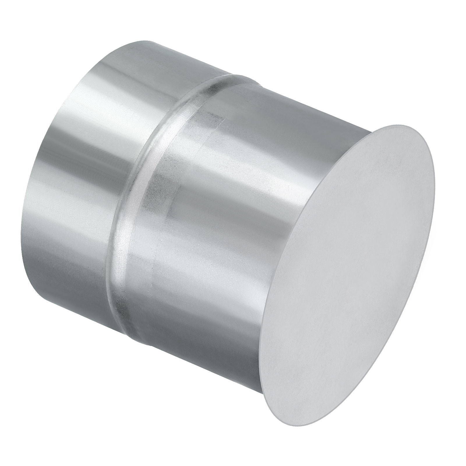PATIKIL 4inch Duct End Cap 2pcs Galvanized Steel Tee Cap Metal Vent ...