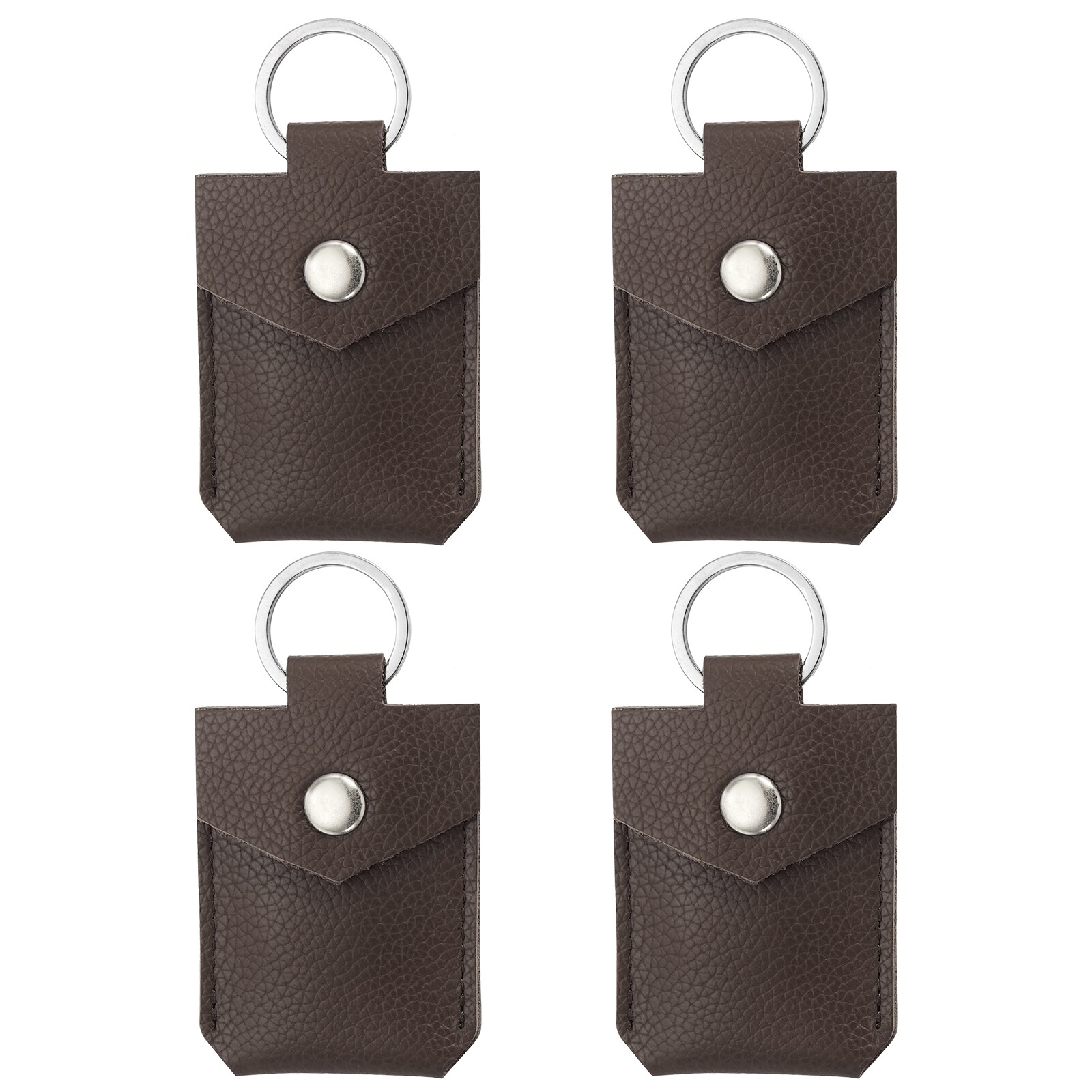 PATIKIL Leather Key Fob 4pcs Genuine Leather Keys Cover Portable Key ...