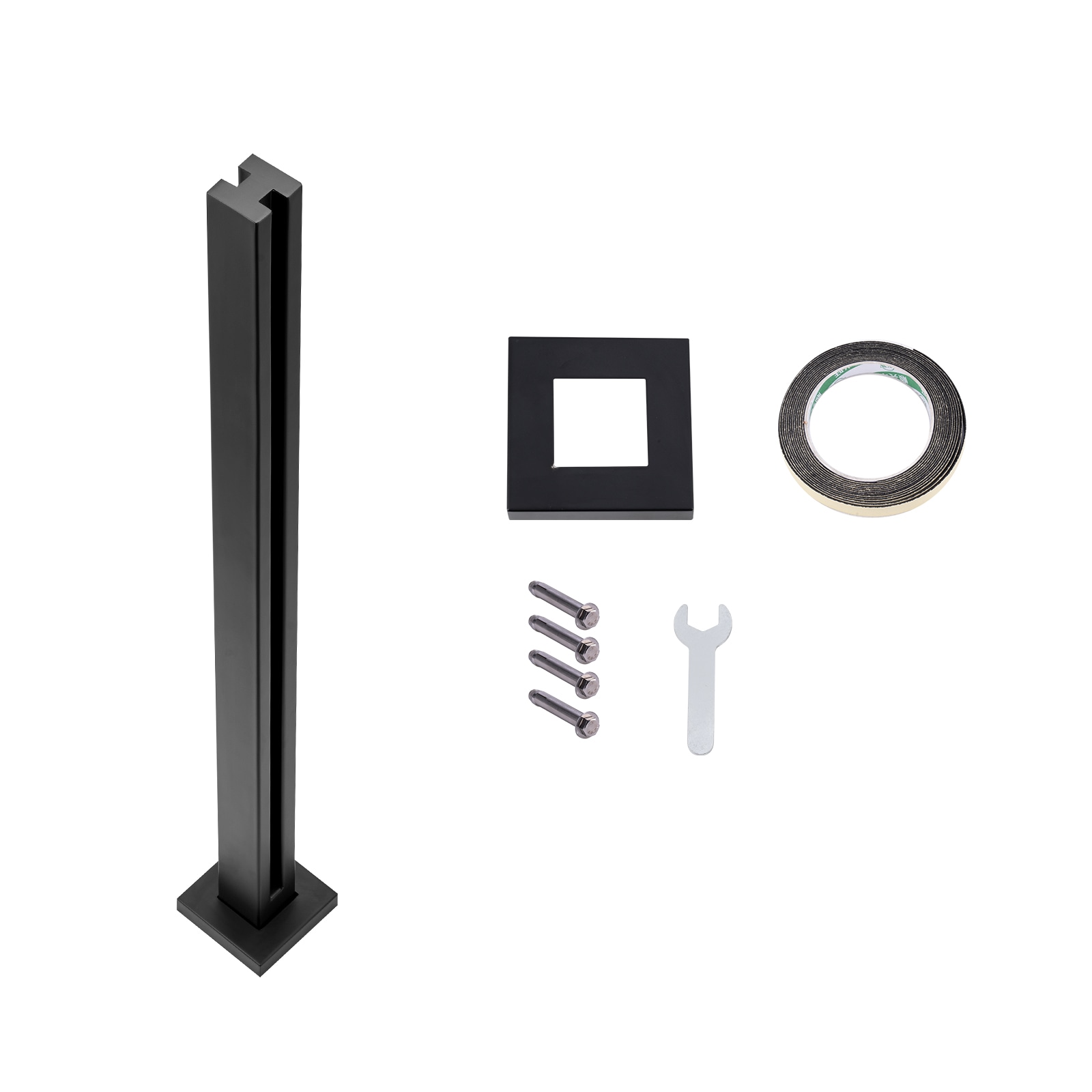 GIVIMO Glass Clamp 37.4-in Height Glass Railing Bracket for 0.39 to 0. ...