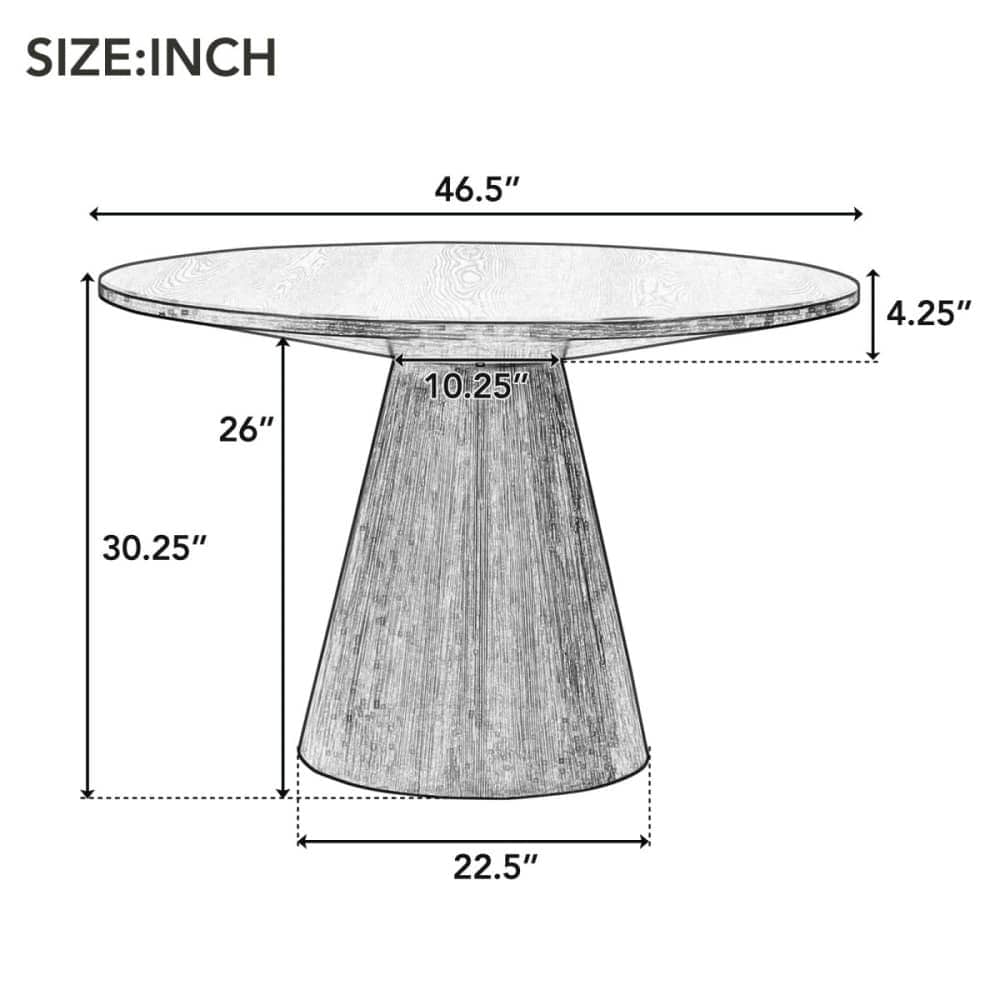 Exciting Round Black Wood Dining Table Pictures
