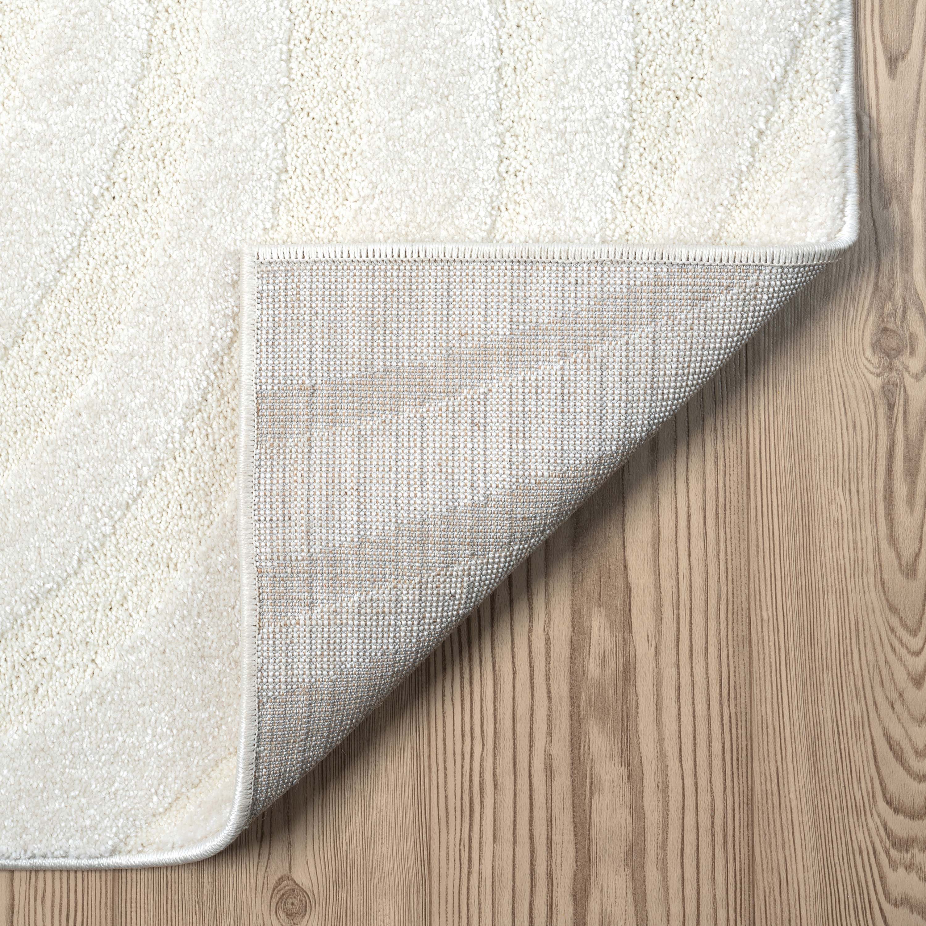 Abani Rugs Cozy 8 x 10 (ft) Loomed Cream Rectangular Indoor Abstract ...